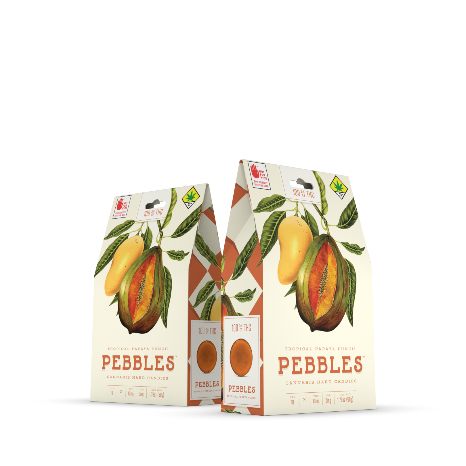 Pebbles: Tropical Papaya Punch 100mg 10-pack | Leafly