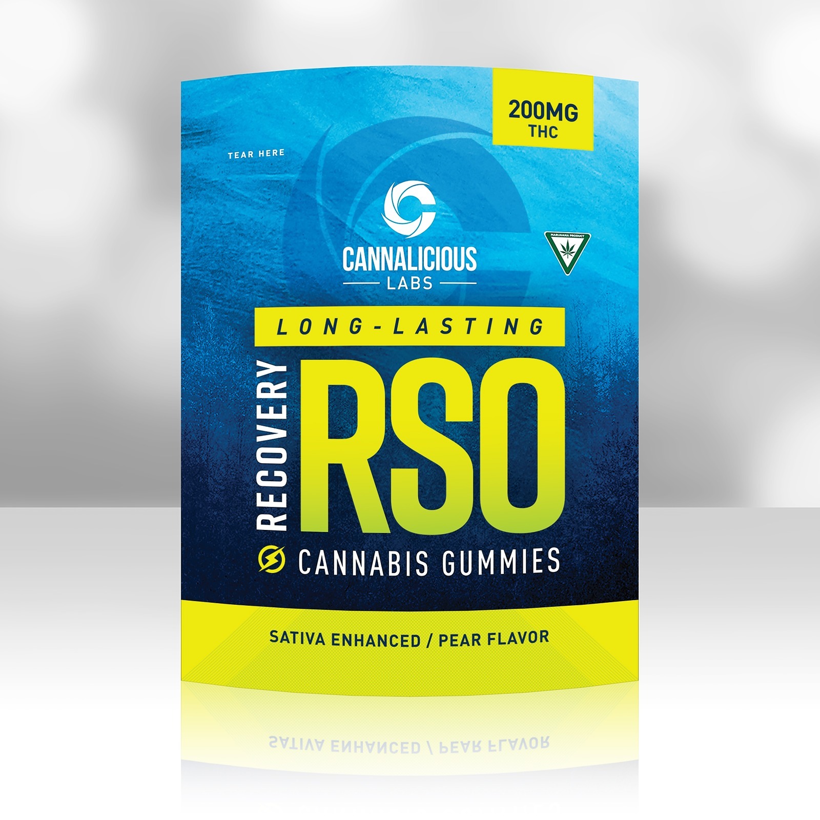 Cannalicious Labs: RSO Recovery Gummy - Pear - Sativa - 200mg THC | Leafly