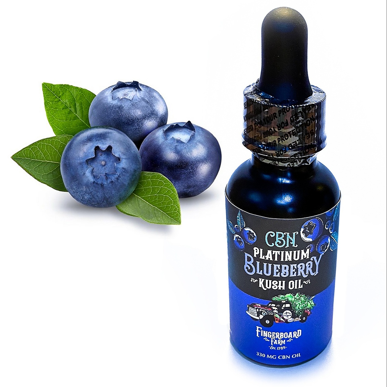 Fingerboard Farm Market: CBN Platinum Blueberry Kush Oil - 330 mg | Leafly
