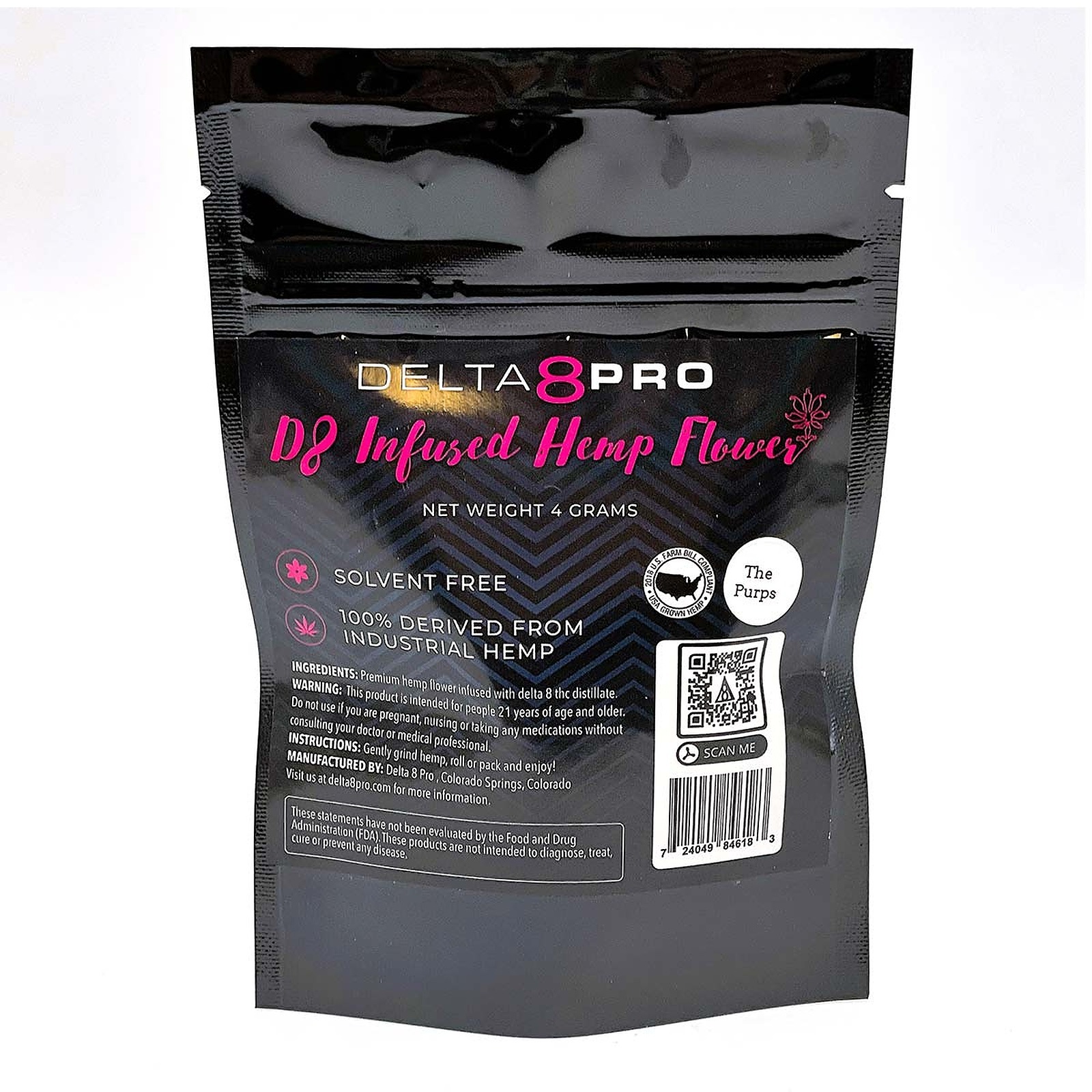 Delta 8 Pro: Delta-8 THC Infused Hemp Flower 3.5g - Mendo Purps | Leafly