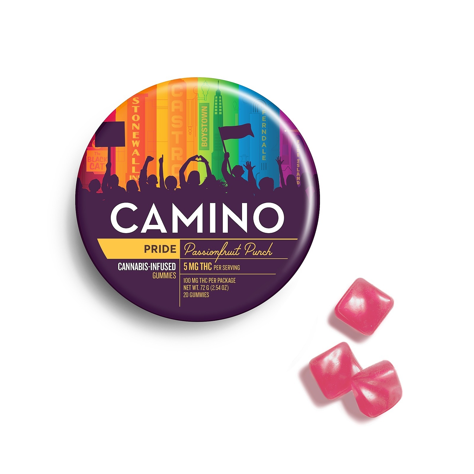 Camino: 5mg Camino Passionfruit 'Pride' Gummies 100mg total | Leafly