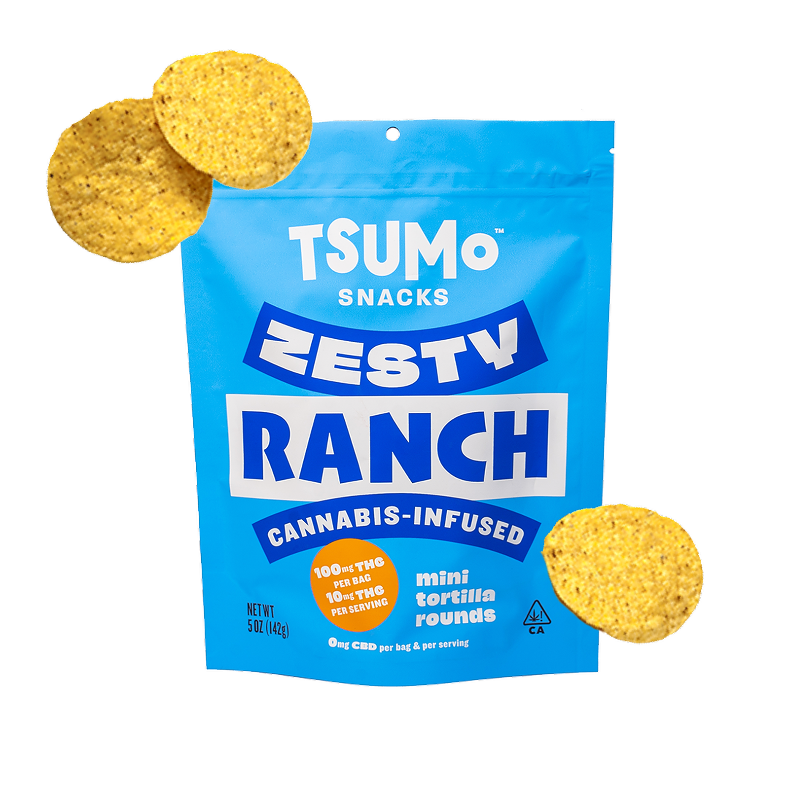 TSUMo Snacks: TSUMo Snacks - Zesty Ranch - Mini Tortilla Rounds - 100mg ...