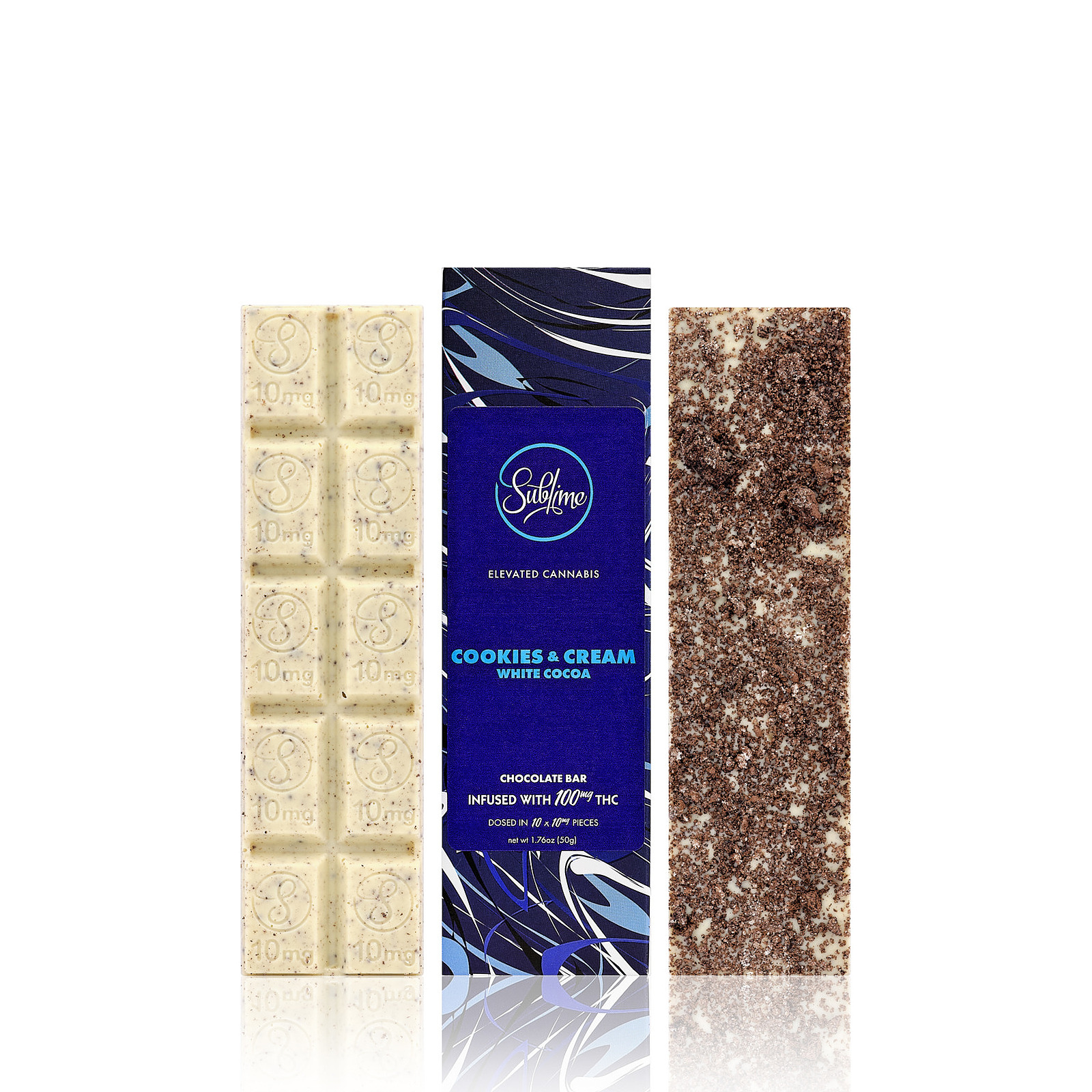 Sublime Brands: Cookies and Cream Chocolate Bar 100mg | Leafly