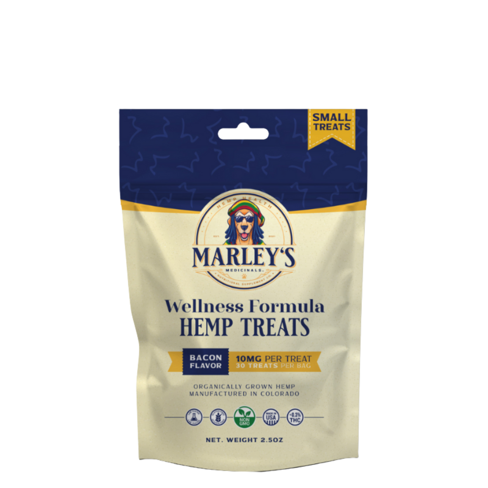 Marley's Medicinals: Real Bacon CBD Dog Treats 300mg (Small Dogs) | Leafly