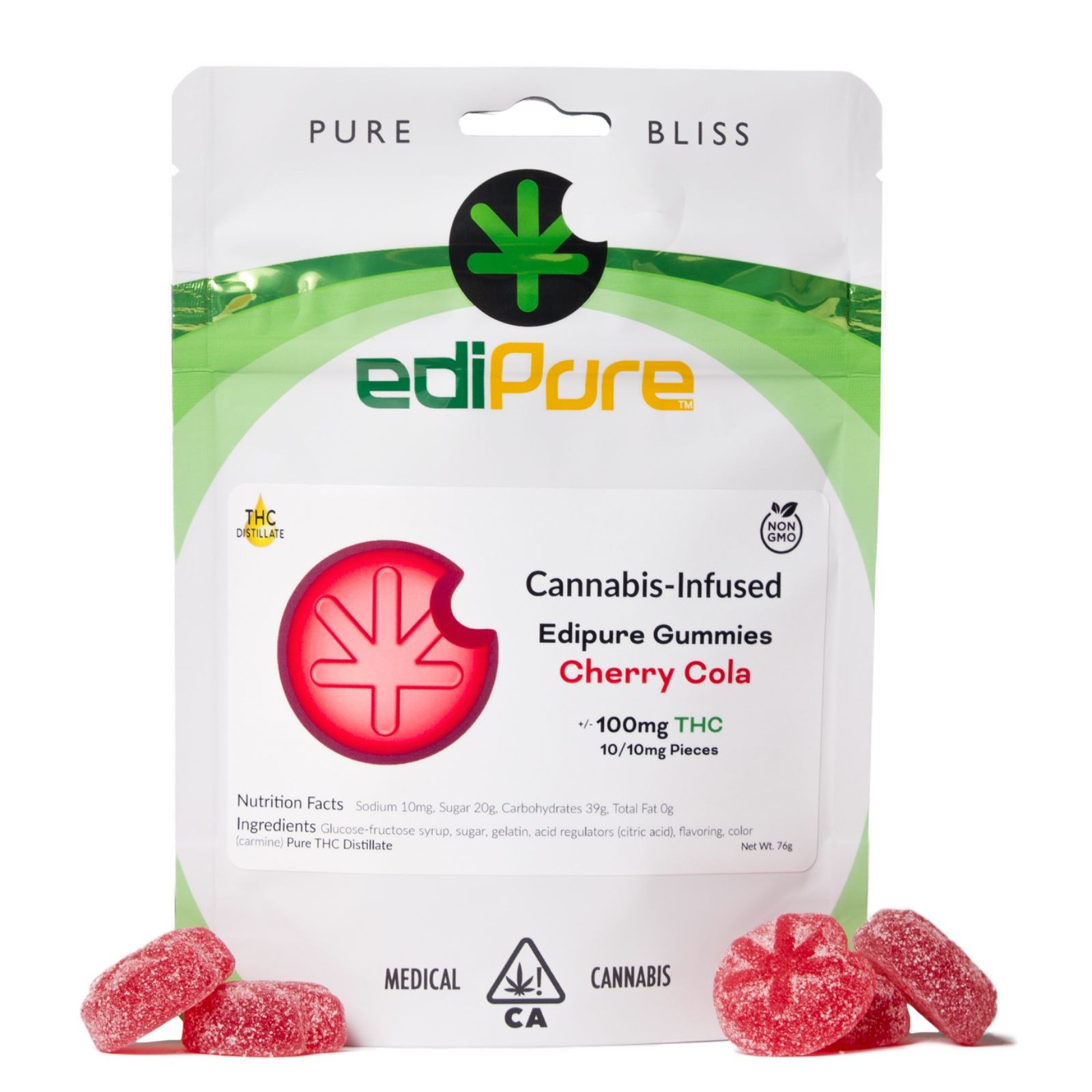 EdiPure: Cherry Cola Gummy Candy - 100mg (10 Pack) | Leafly EdiPure: Cherry Cola Gummy Candy - 100mg (10 Pack) | Leafly
