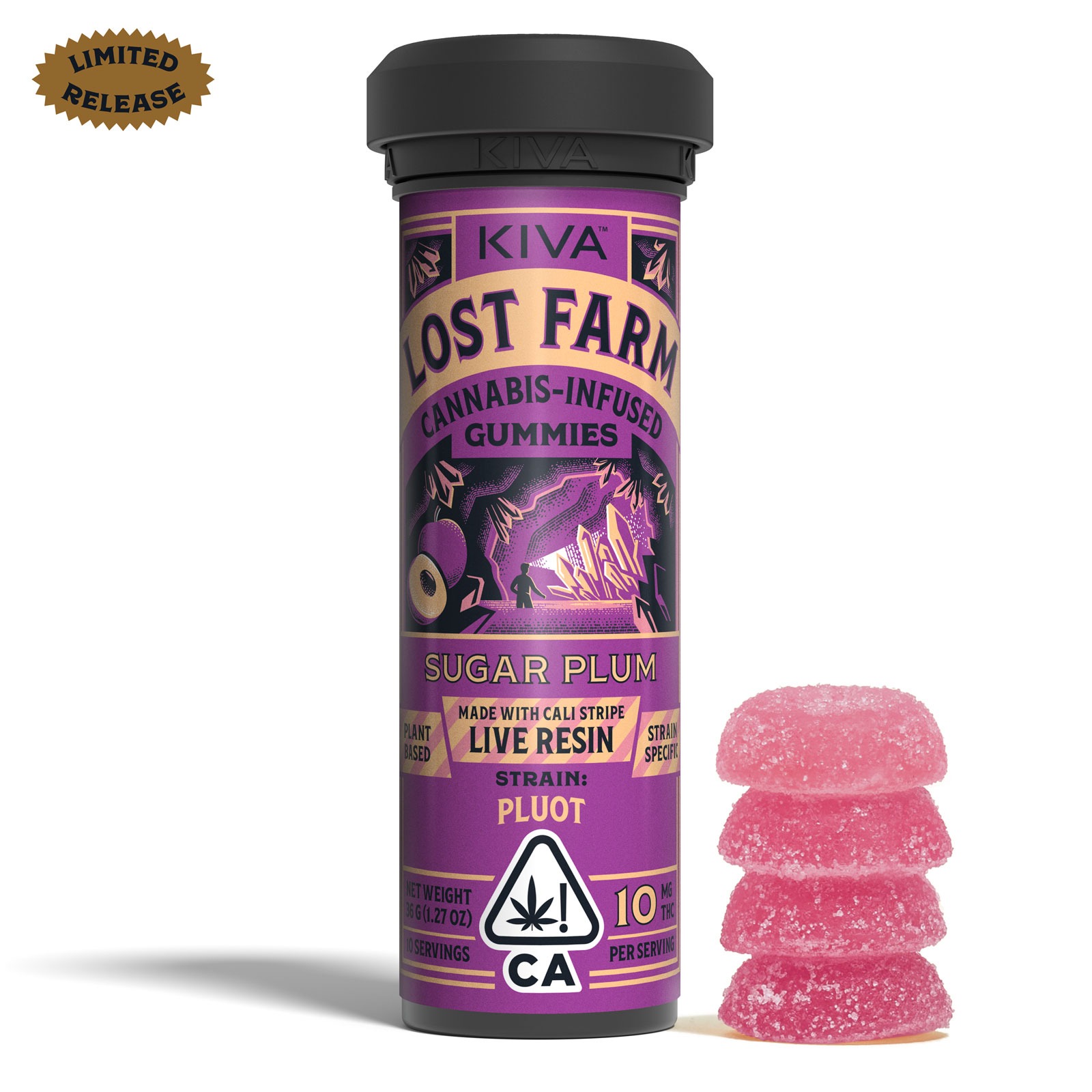 Lost Farm: 10mg Lost Farm 'Pluot x Sugar Plum' Live Resin Gummies 100mg ...