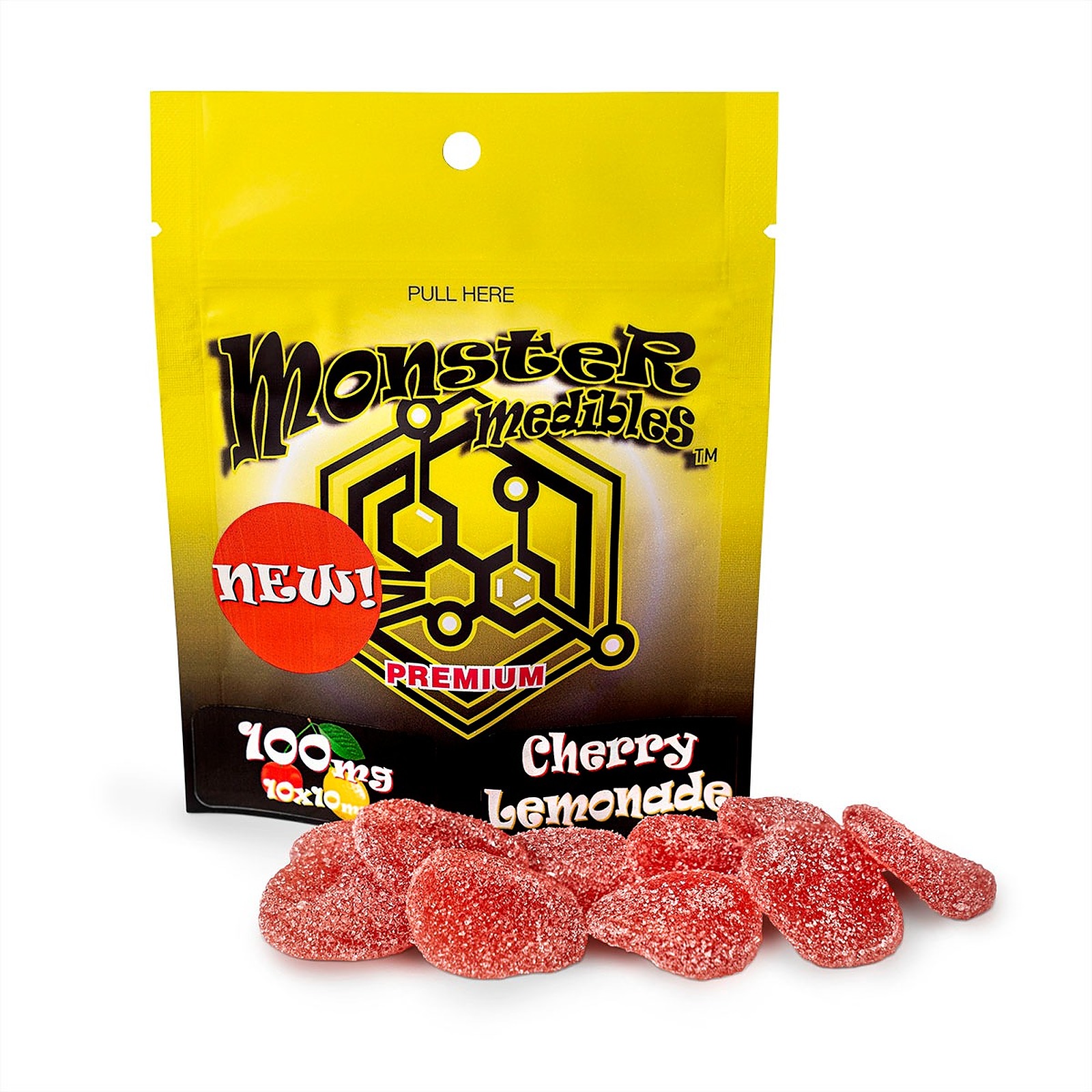 Monster Xtracts: (REC) Cherry Lemonade 10x10mg Gummies | Leafly