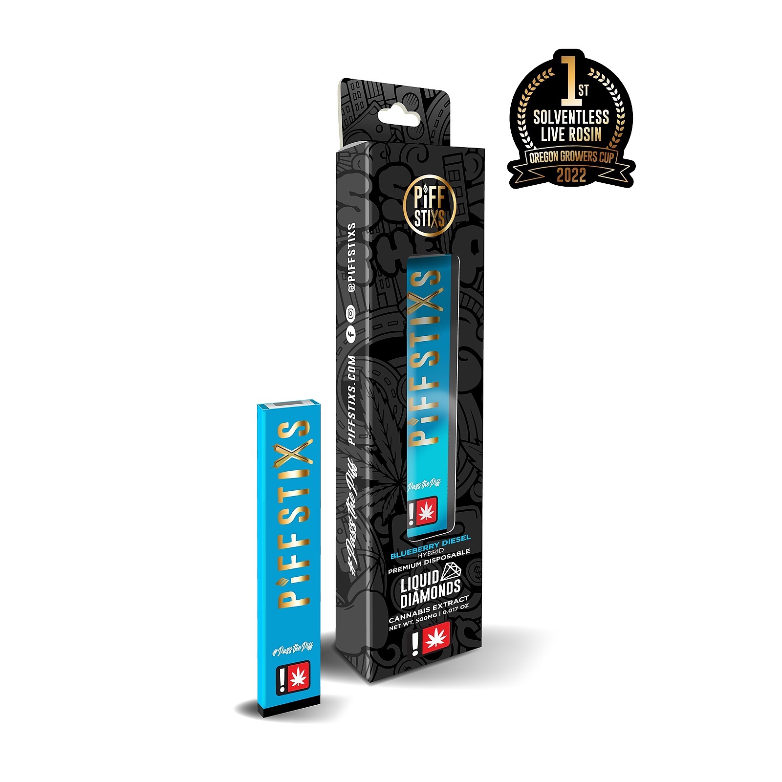 Piff Stixs: Blueberry Diesel Liquid Diamond Vape | Leafly