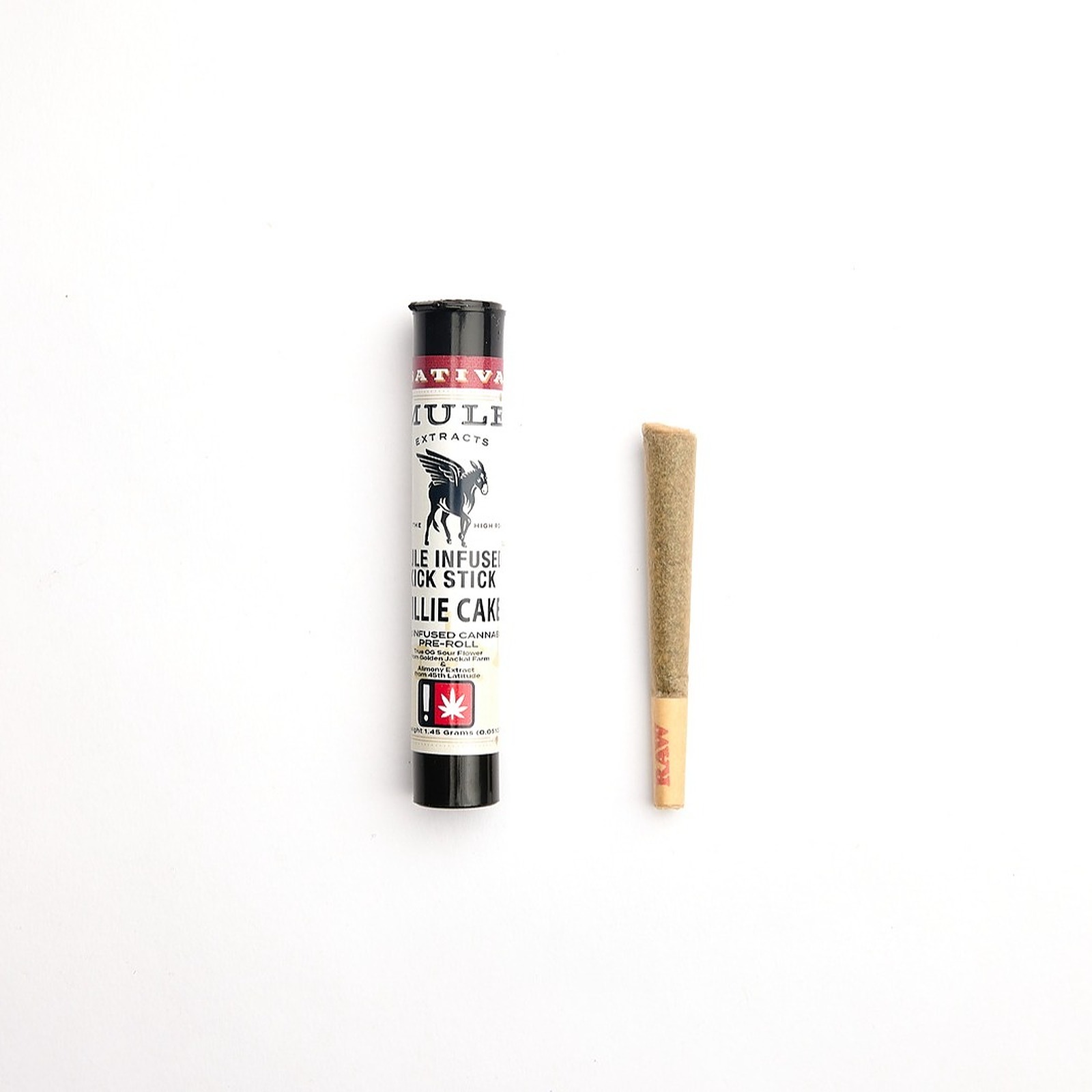 Mule Extracts: 1.0g Kick Stick Infused Pre-Roll Sour Gelato Sativa | Leafly