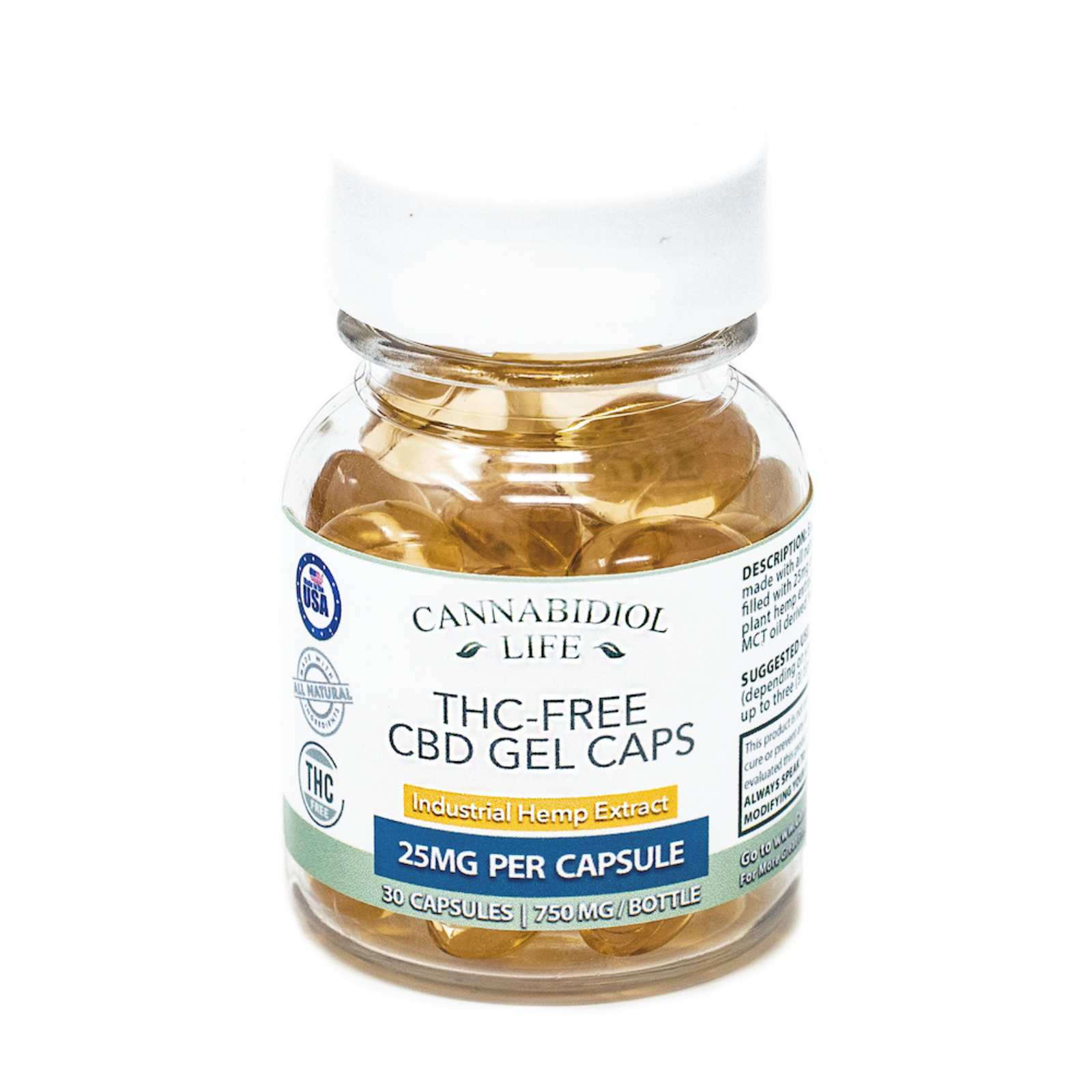 Cannabidiol Life: Broad Spectrum CBD Gel Capsules (THC FREE) | Leafly
