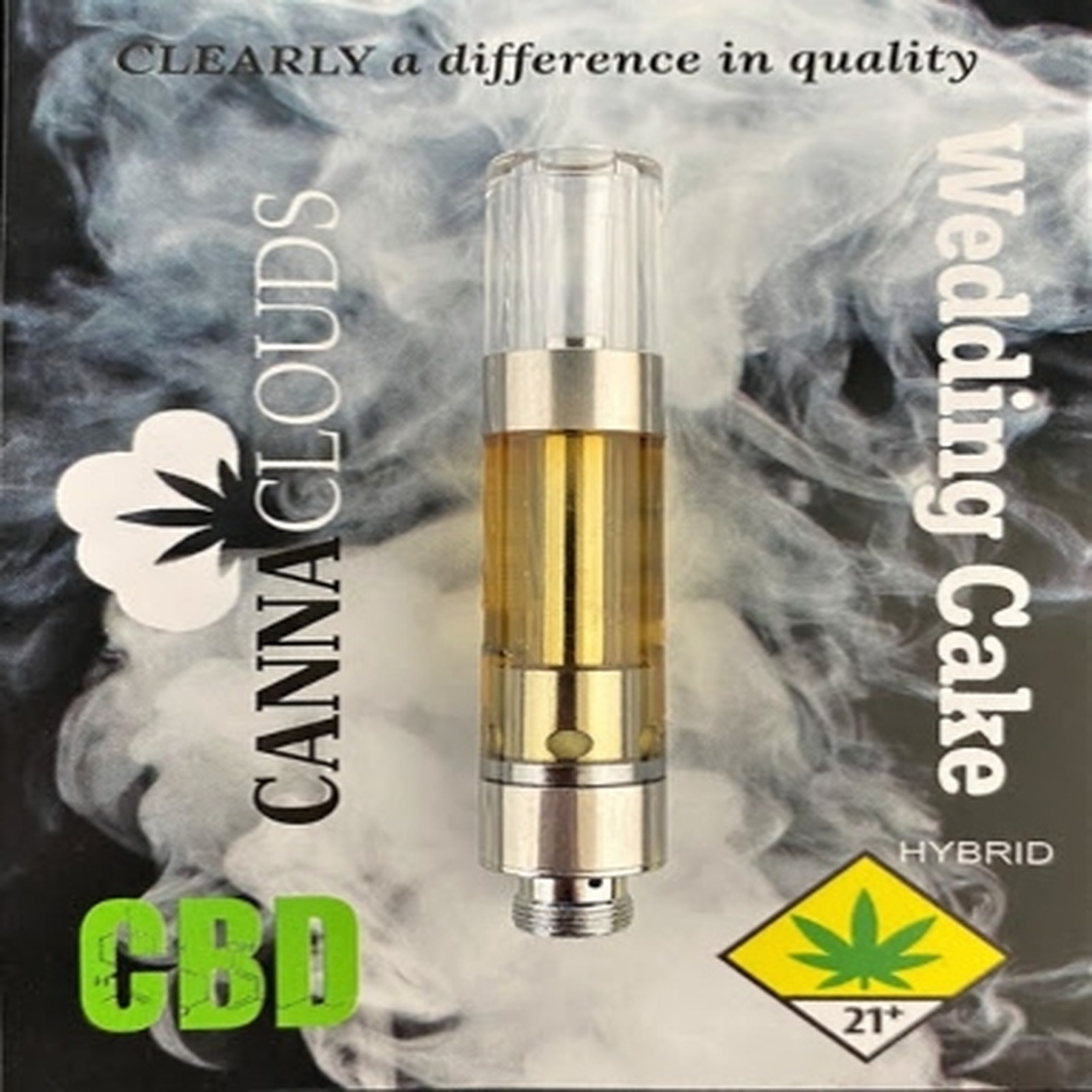 Canna Clouds: Wedding Cake CBD 1g Cartridge | Leafly