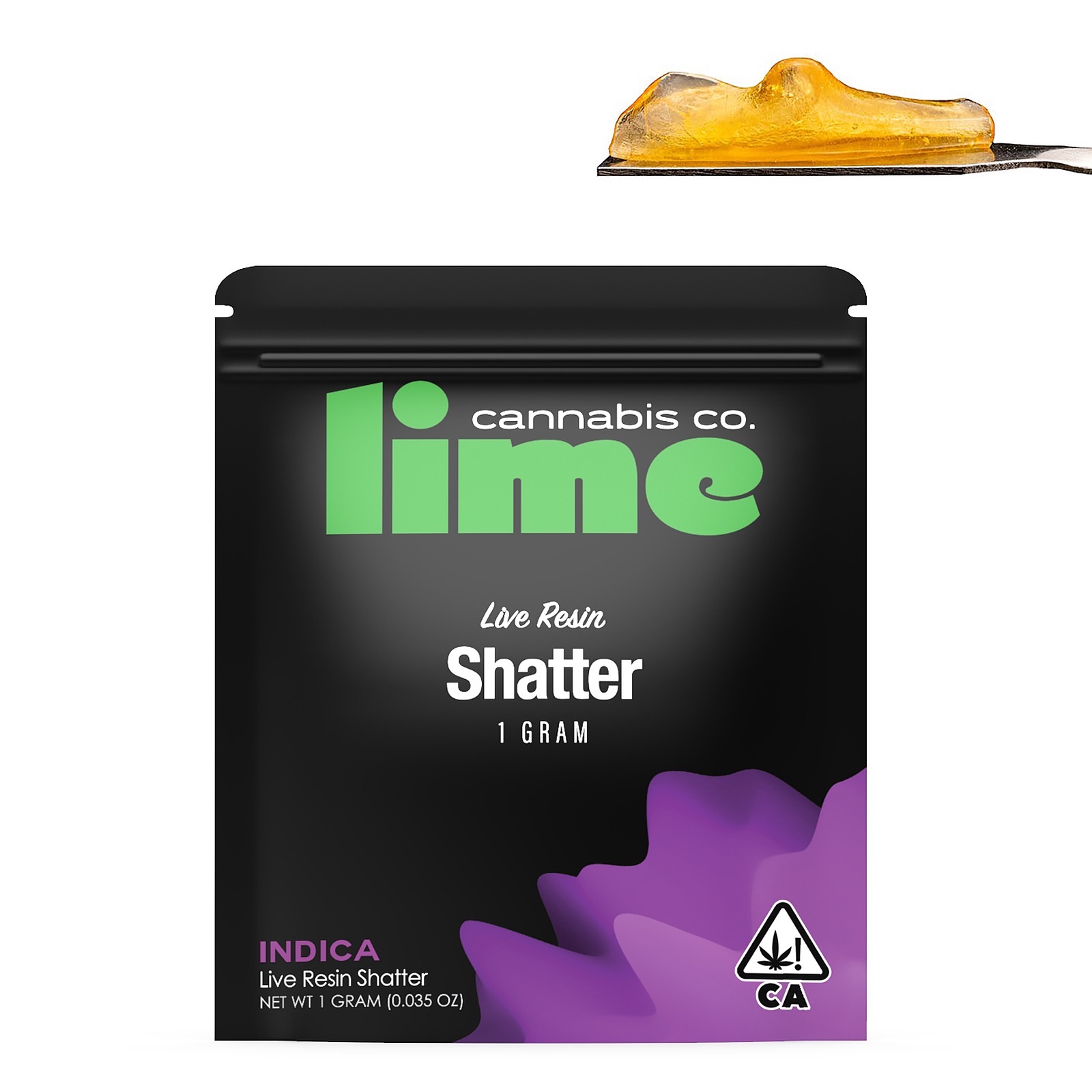 Lime: Indica (1.0g Live Resin Shatter) | Pop Rox | Leafly