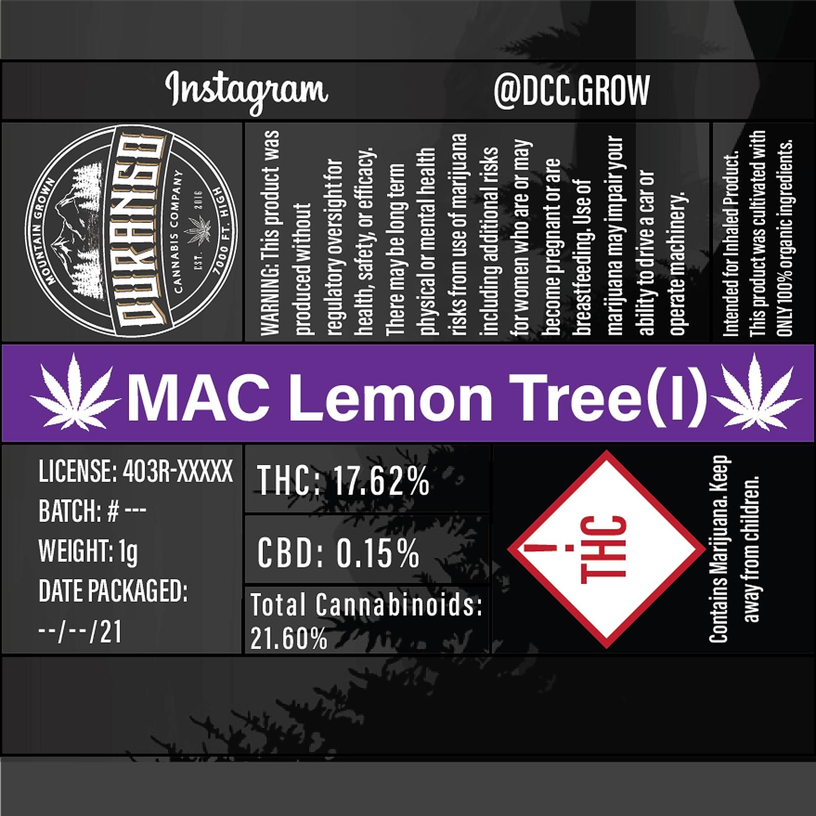 Durango Cannabis Company: MAC Lemon Tree Pre-Roll 1g | Leafly