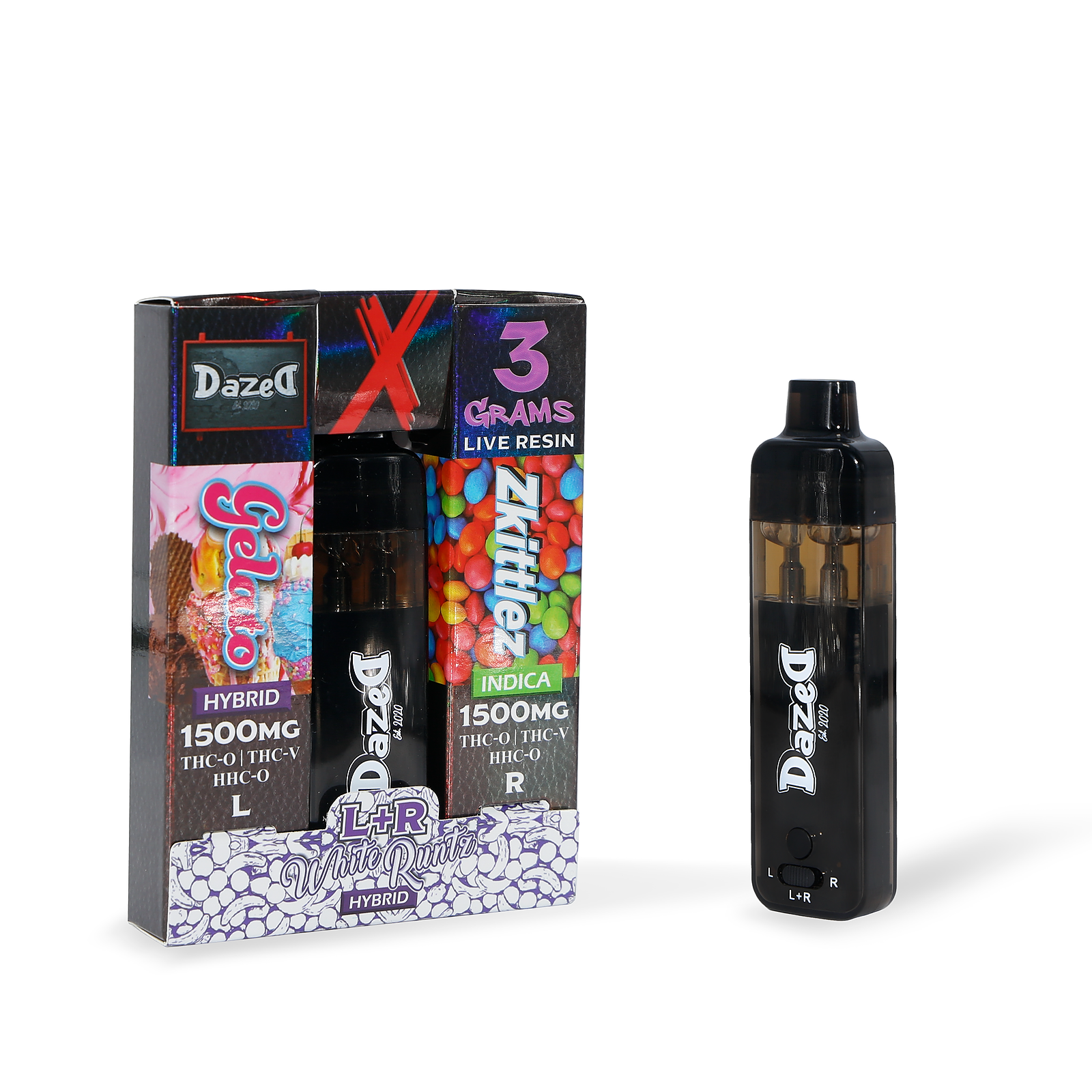 DazeD8: White Runtz Cross, OVO Live Resin 3-in-1 Disposable — 3 Grams ...