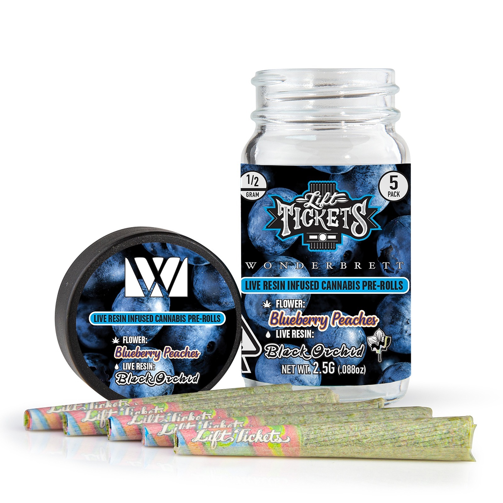 Lift Tickets: Blueberry Purp x Black Orchid - 0.5g Infused Pre Roll ...
