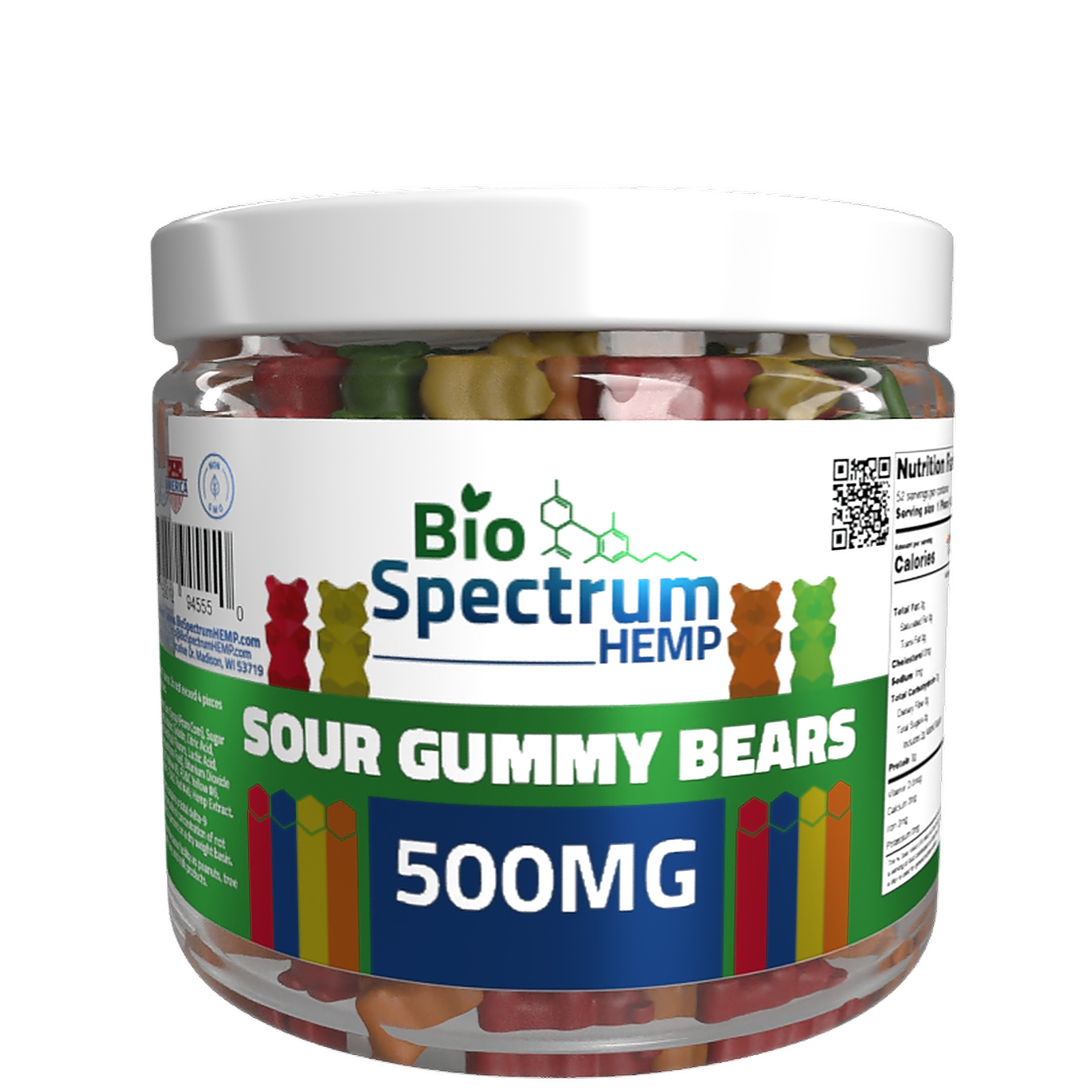 BioSpectrum Hemp: BioSpectrum Hemp Sour Bears 500mg | Leafly