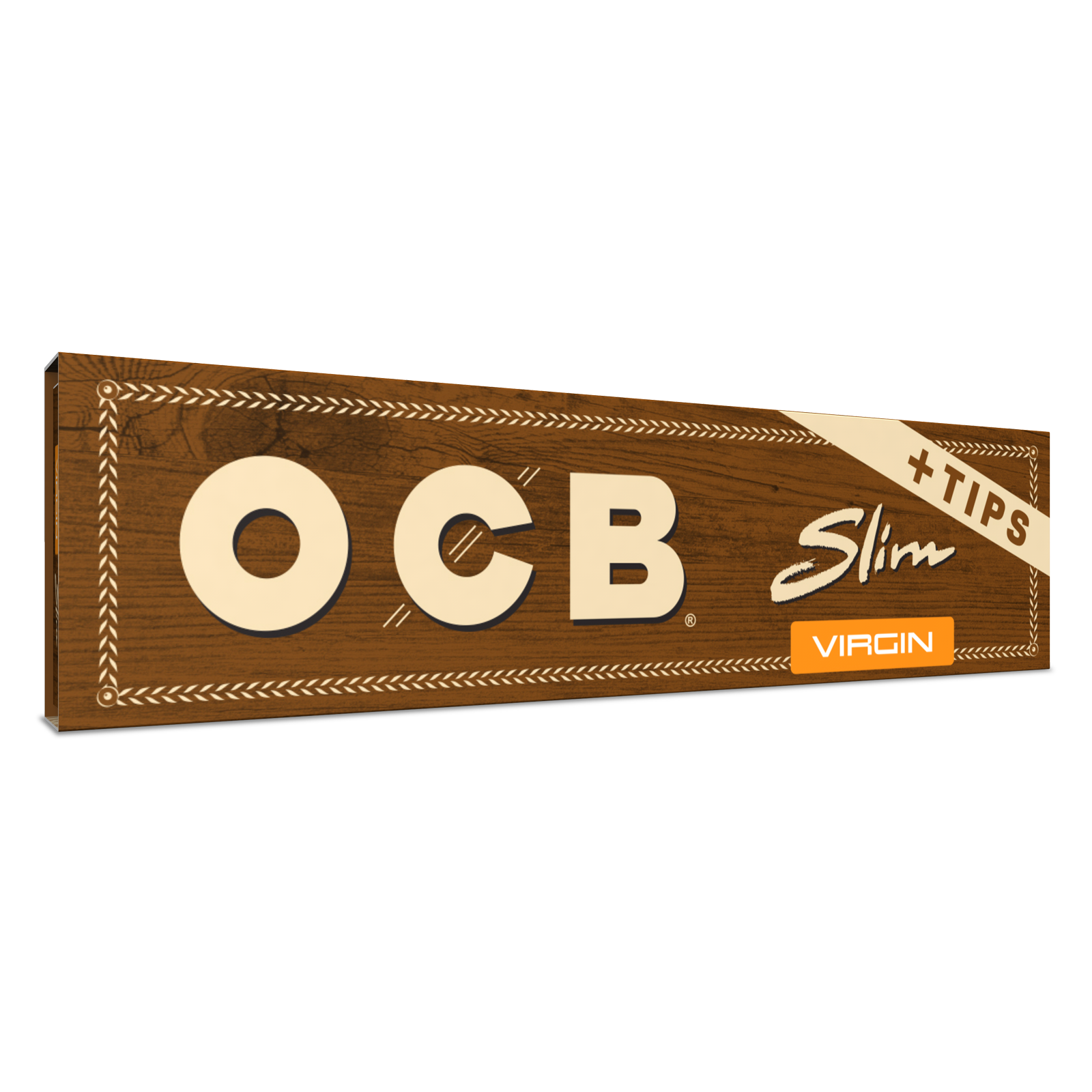 OCB Cones & Rolling Papers: OCB Virgin Unbleached Paper + Tips - Slim ...