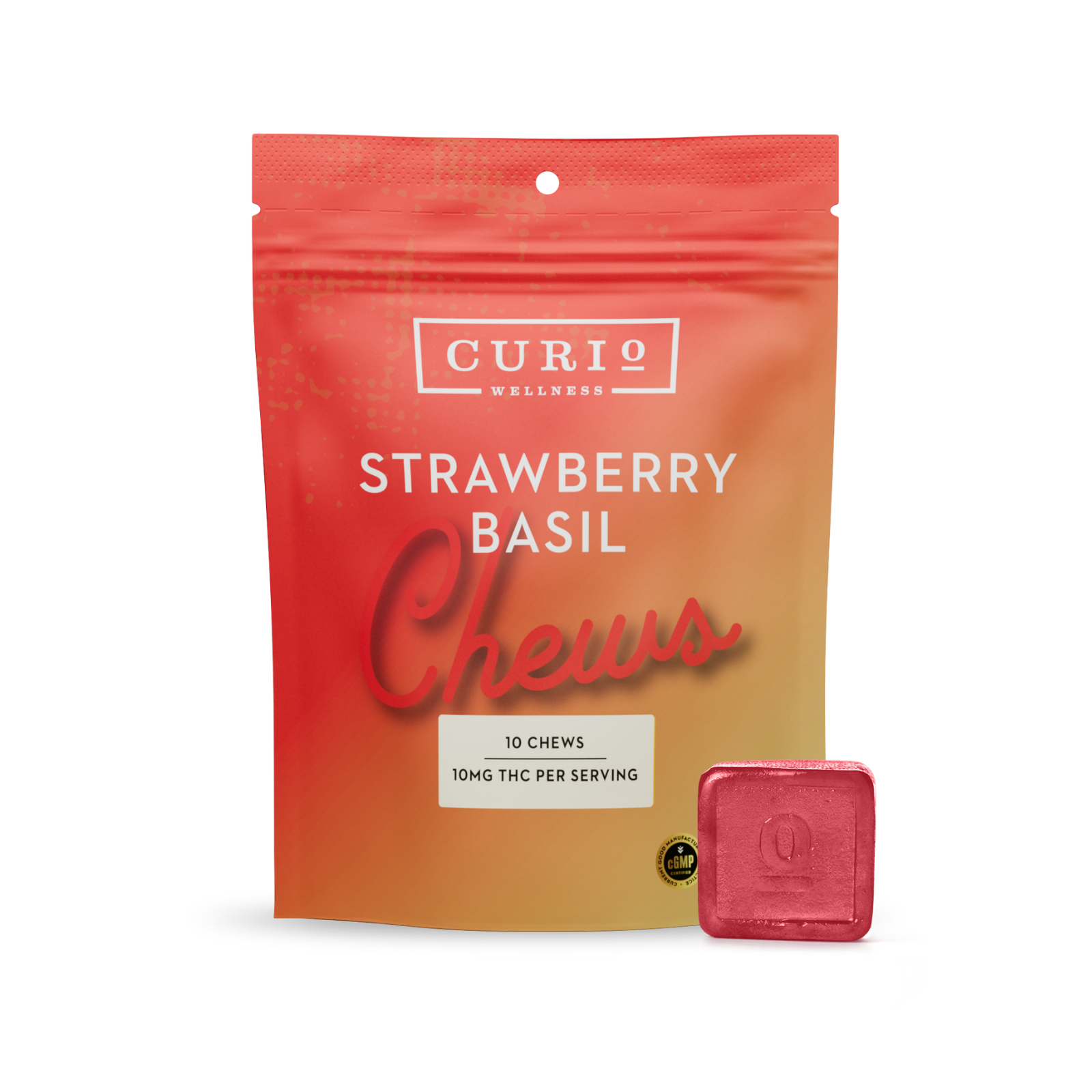 Curio Wellness: Strawberry Basil Chews | 100mg | 10pk | Leafly