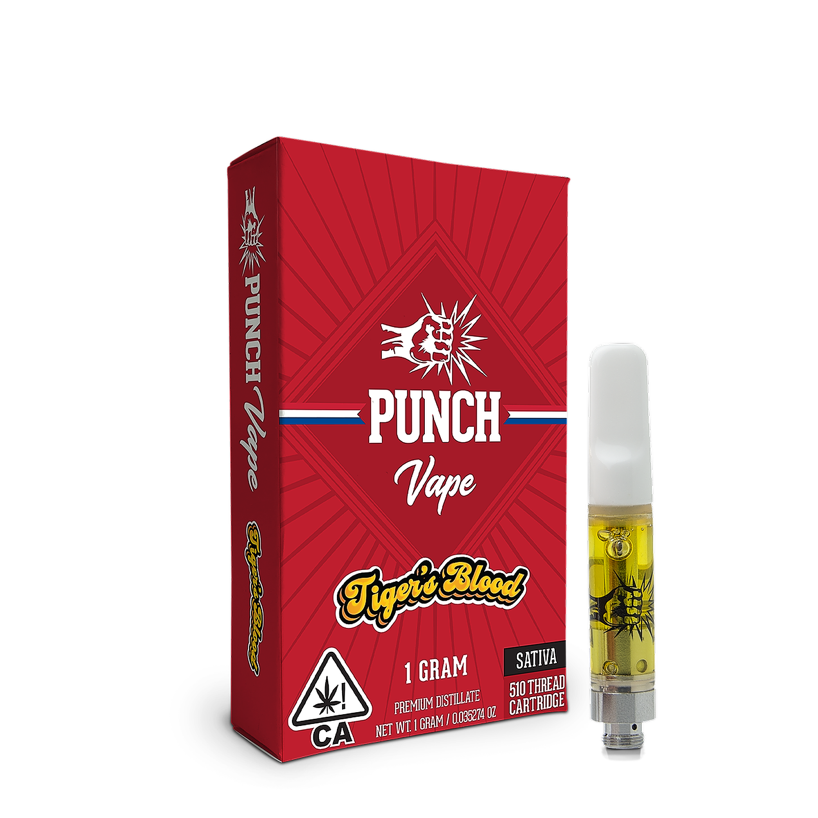 Punch: Tigers Blood 510 Distillate Cart (1g) Sativa | Leafly