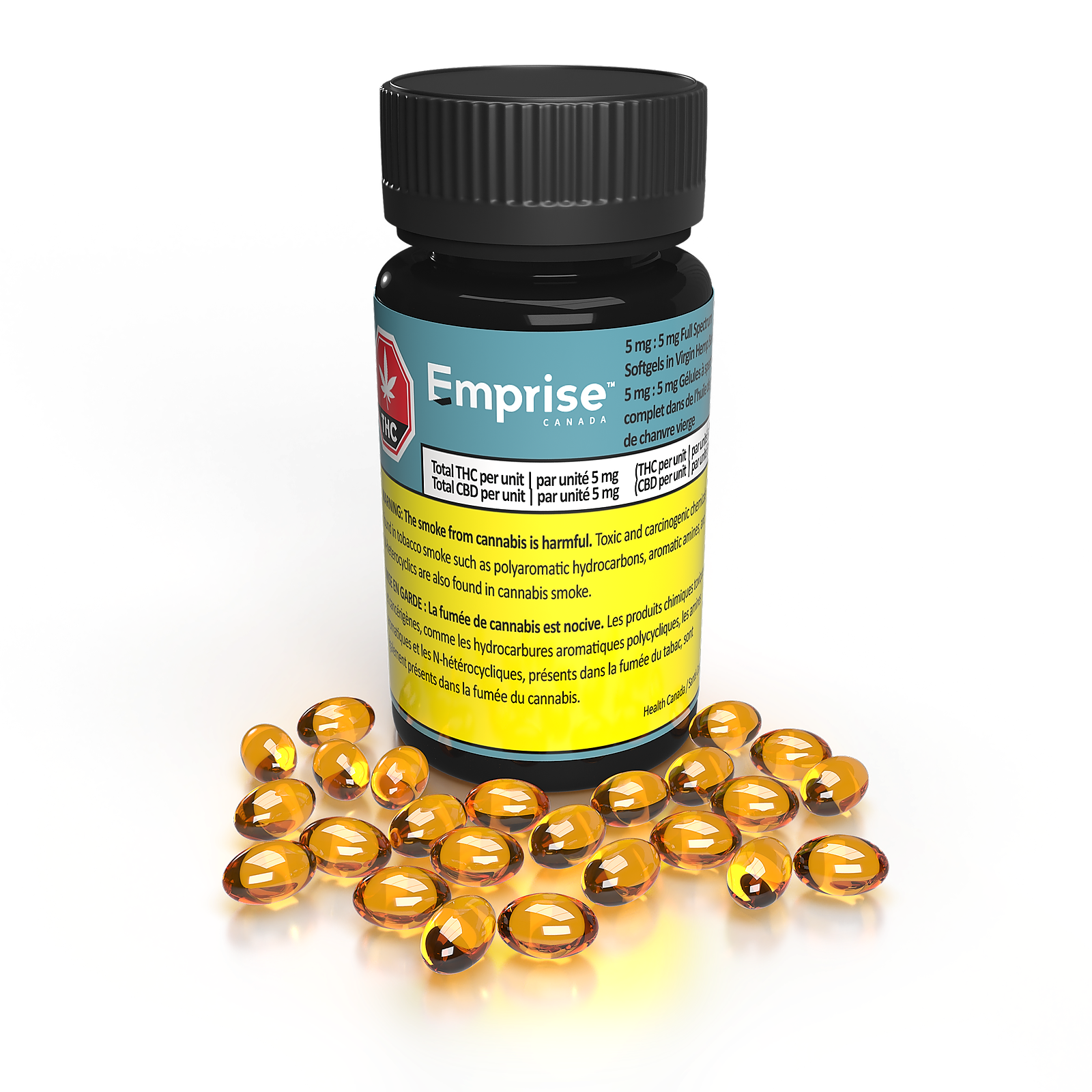 Emprise Canada: 5 mg : 5 mg Full Spectrum Softgels in Virgin Organic ...