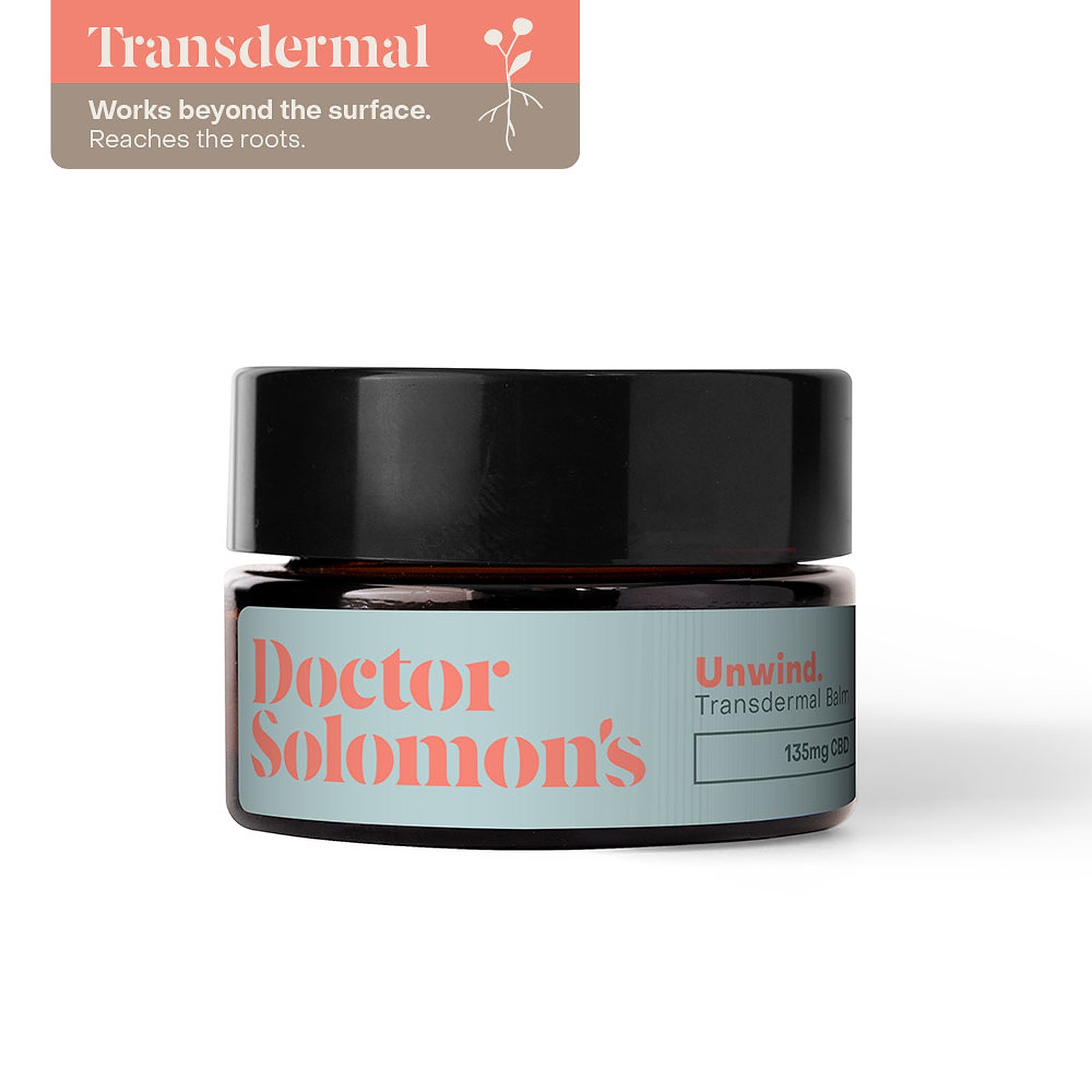 Doctor Solomon's: Doctor Solomon's Unwind CBD Transdermal Balm 135mg CBD 45mg THC | Leafly