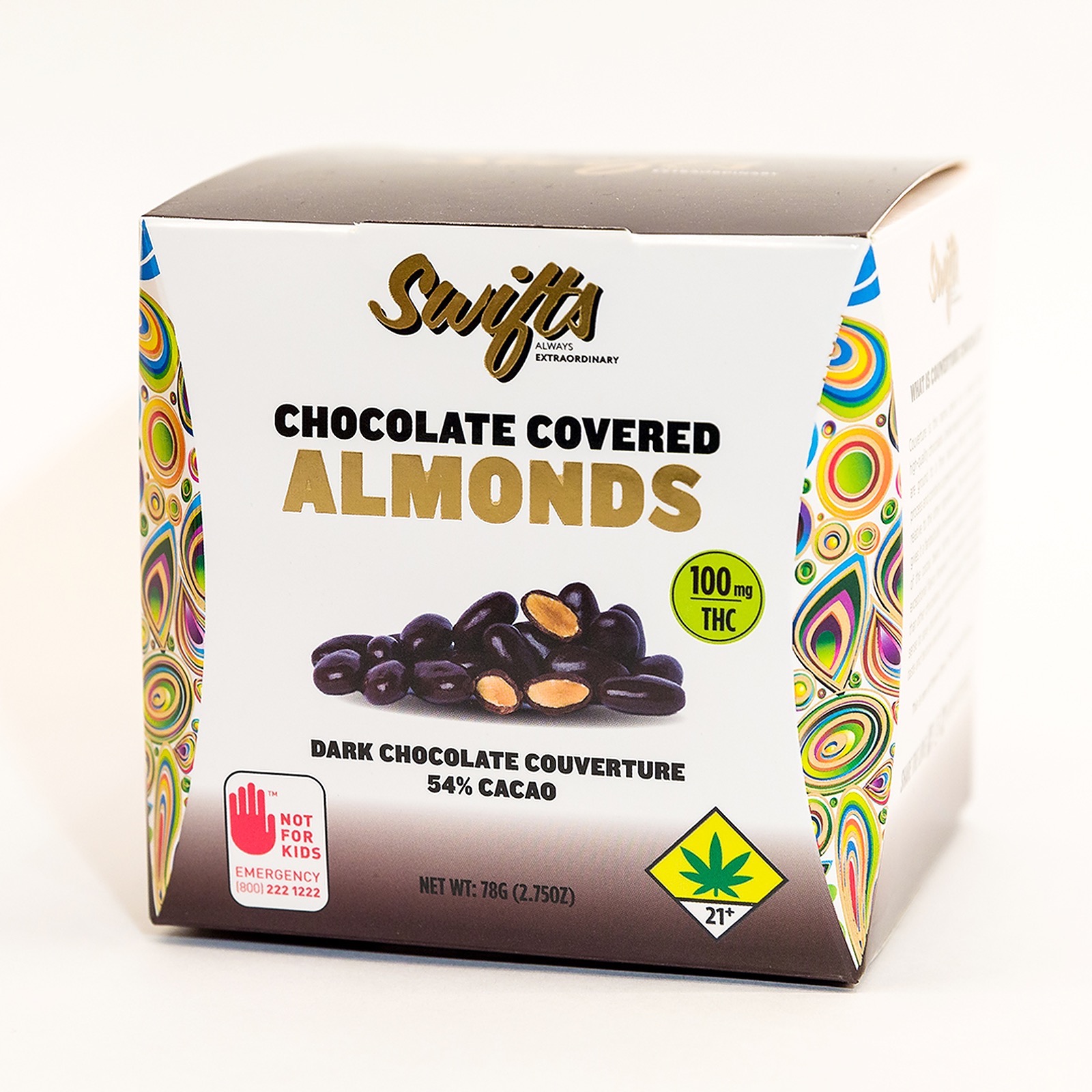 Swifts Edibles: Chocolate Covered Almonds (100mg) 10-pack | Leafly