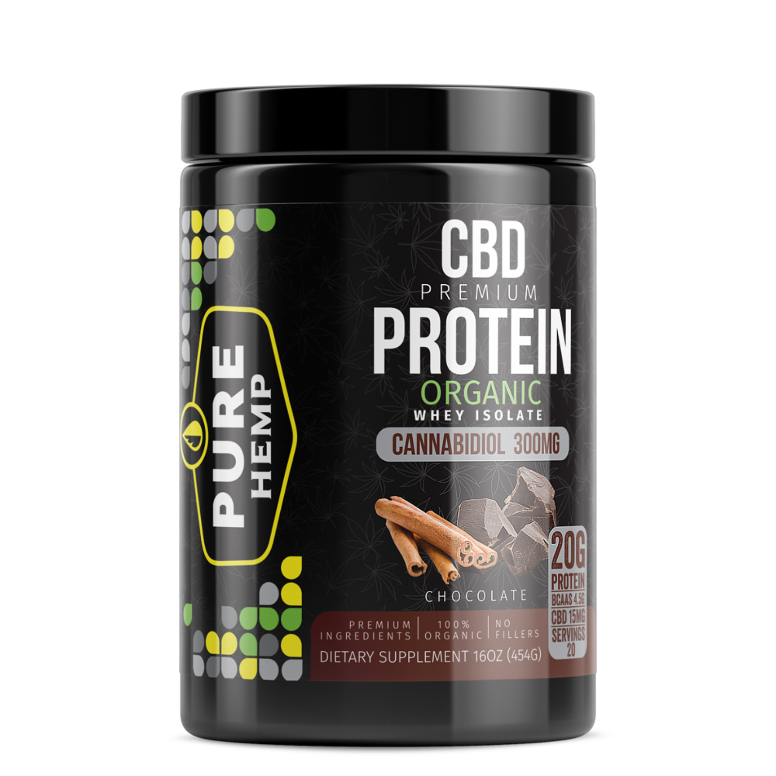 purehempshop: CBD Protein Powder - Chocolate 300mg | Leafly