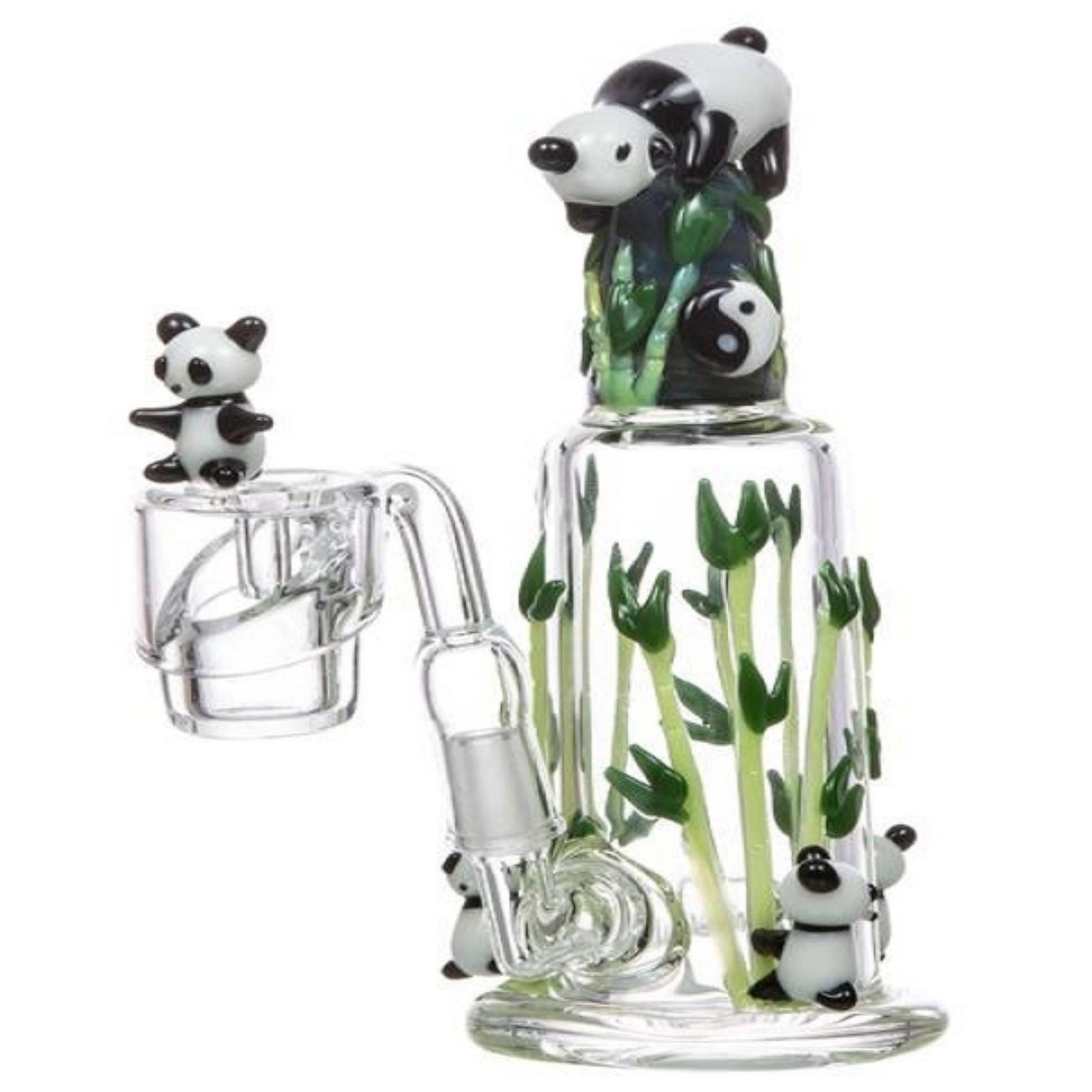 Stash Lab Technologies: 5.5" Panda Themed Mini Dab Rig | Leafly