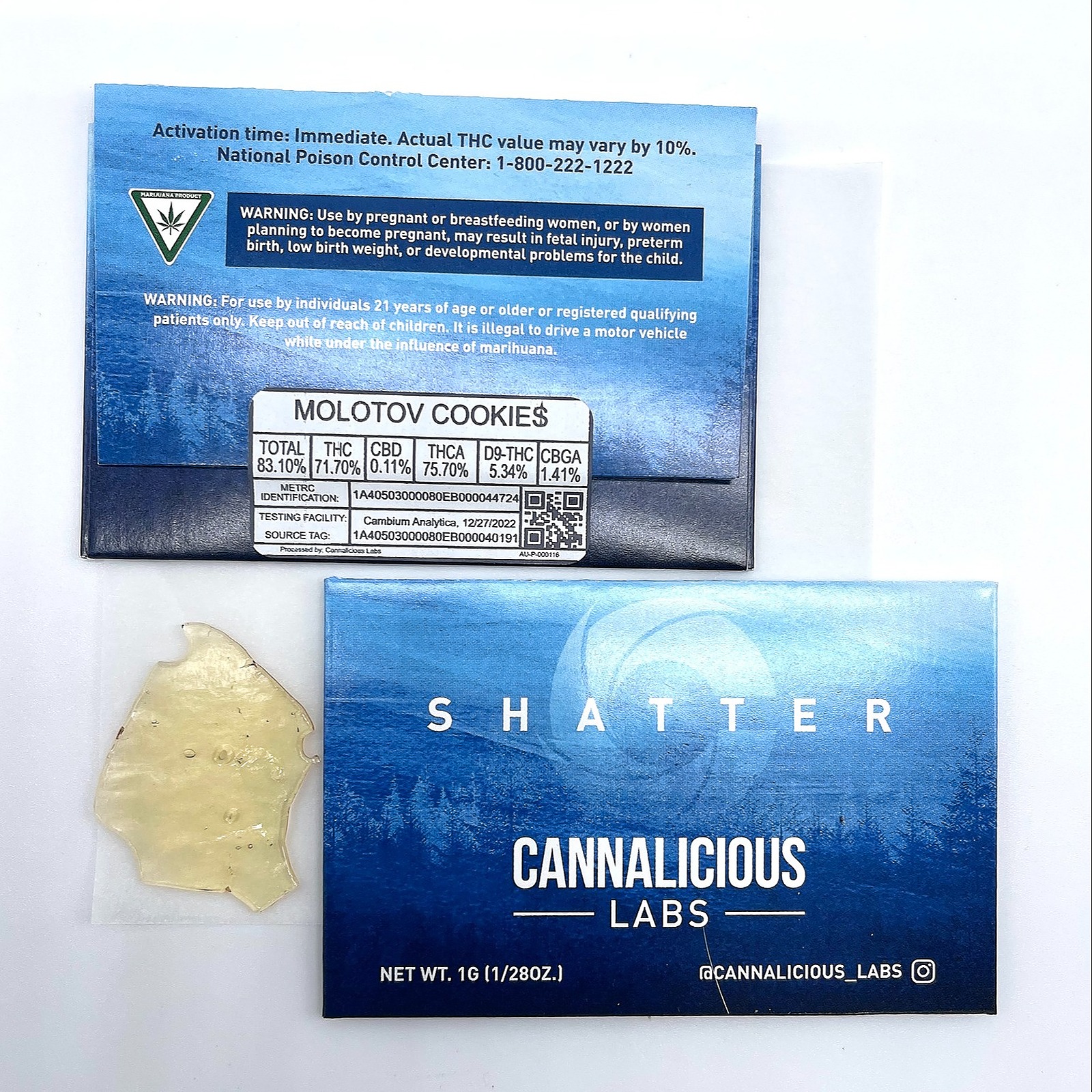 Cannalicious Labs: Molotov Cookies Shatter 1.0g | Leafly