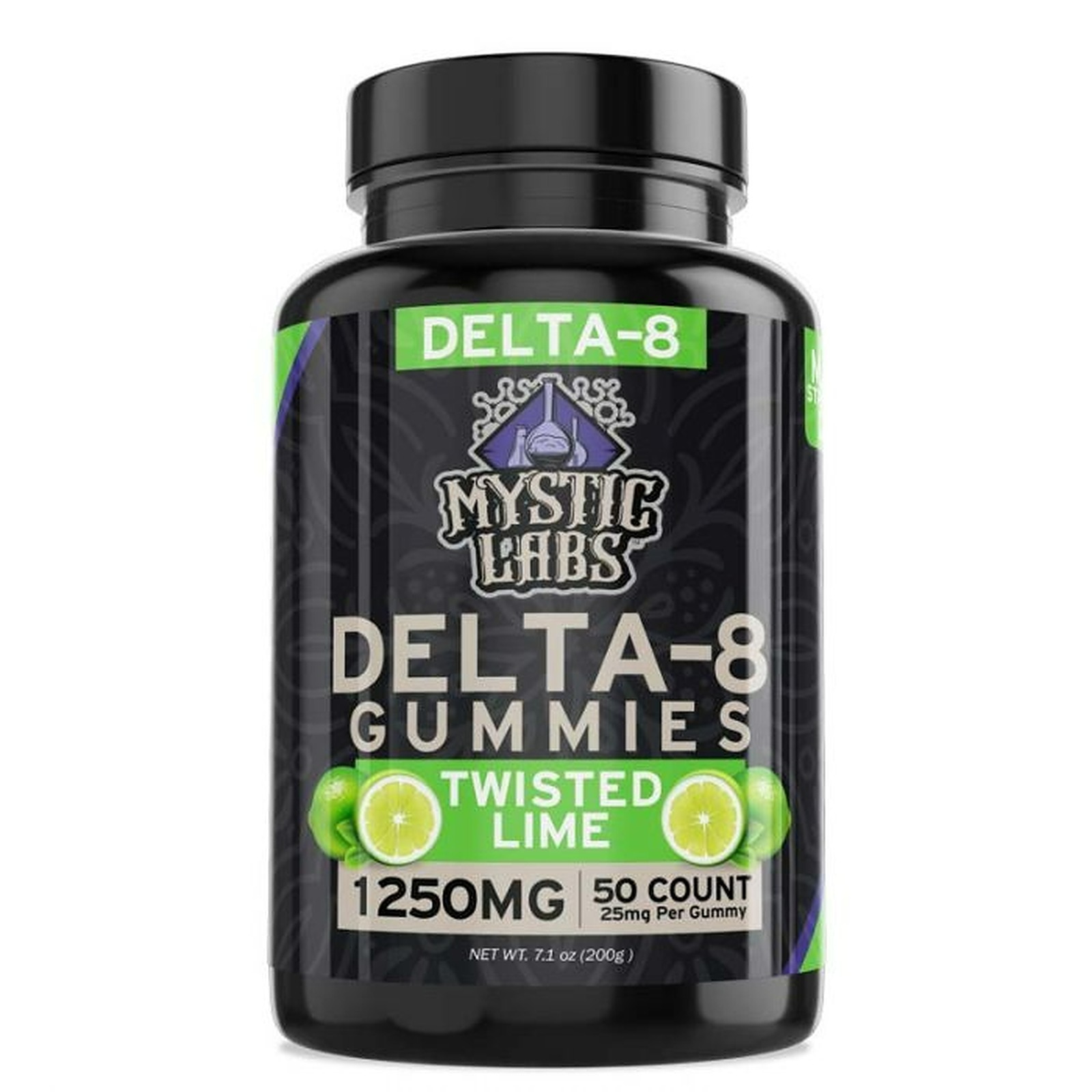 Mystic Labs Delta-8: Twisted Lime 50ct Delta-8 Gummies | Leafly