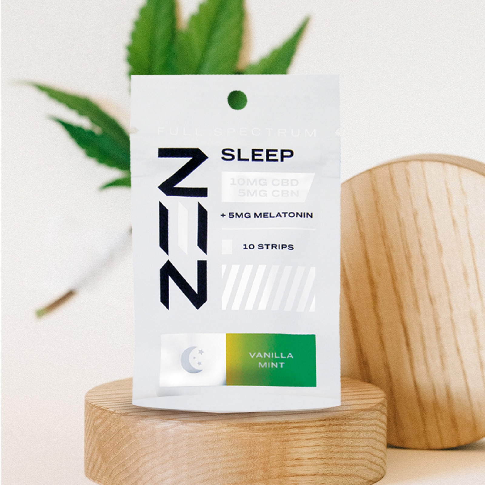 Full Spectrum Zen: Sleep Strips (With Melatonin) – Vanilla Mint | Leafly