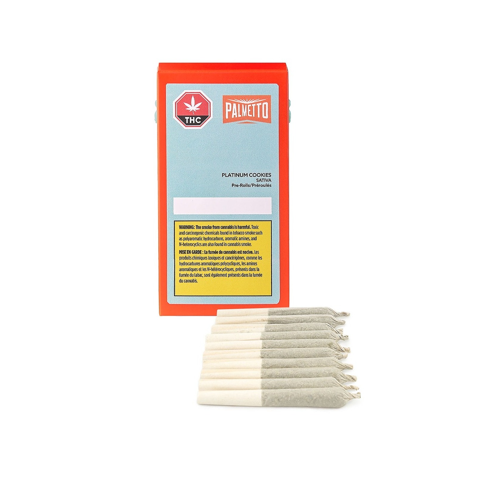 Palmetto Cannabis: Palmetto Platinum Cookies Pre-Roll 10 x 0.5 g | Leafly