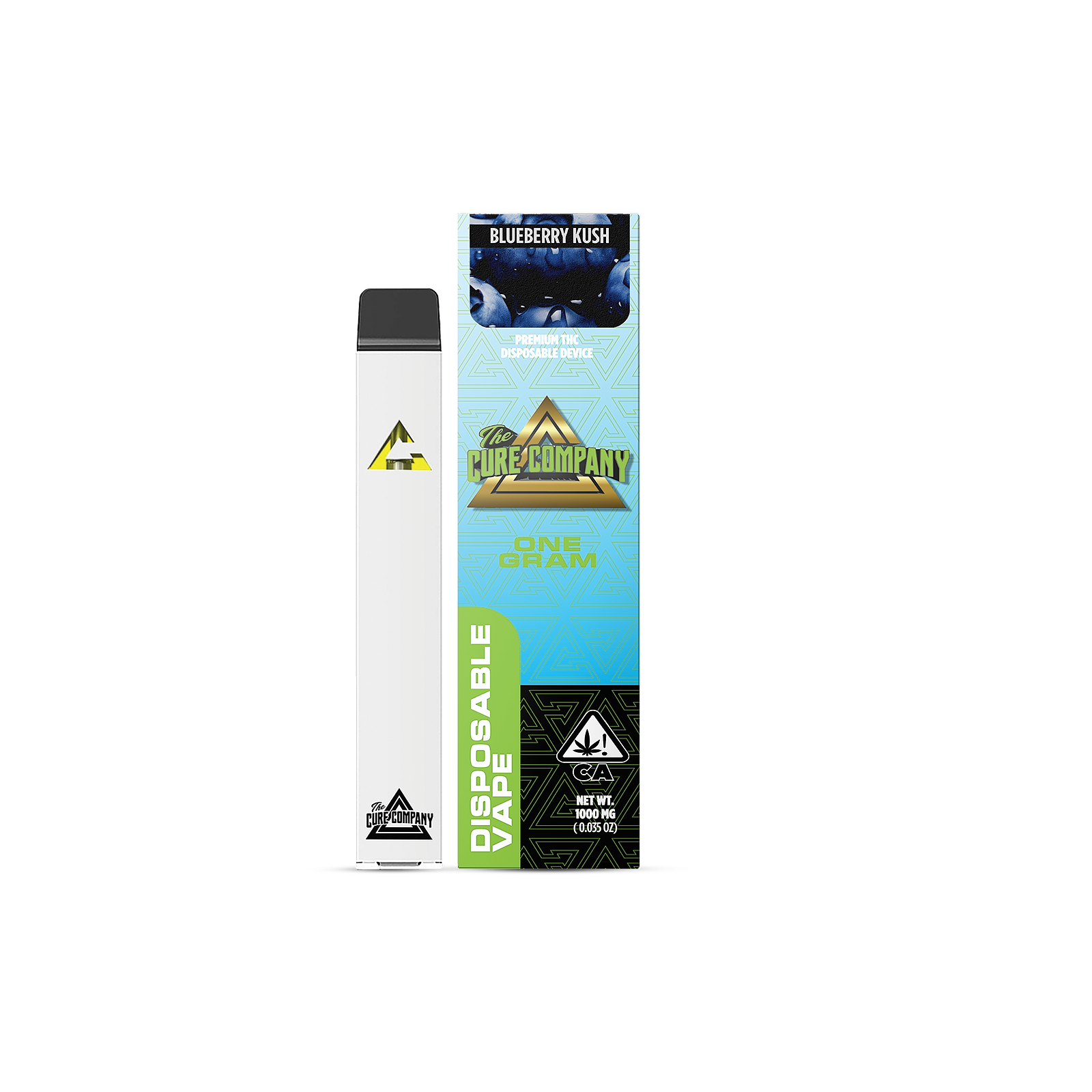 The Cure Company: Blueberry Kush | 1g Disposable | Leafly