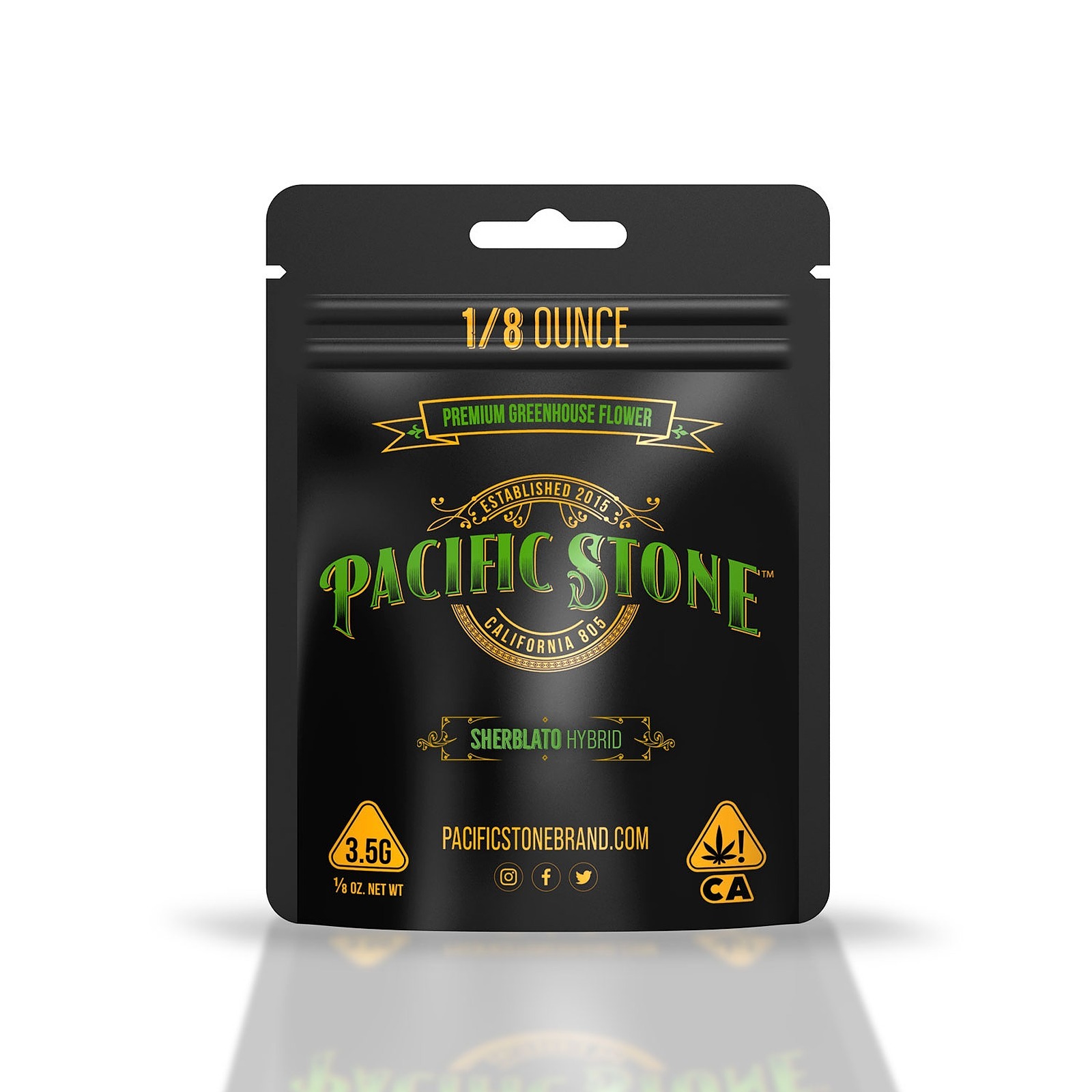 Pacific Stone: Pacific Stone | Sherblato Hybrid Flower (3.5g) | Leafly