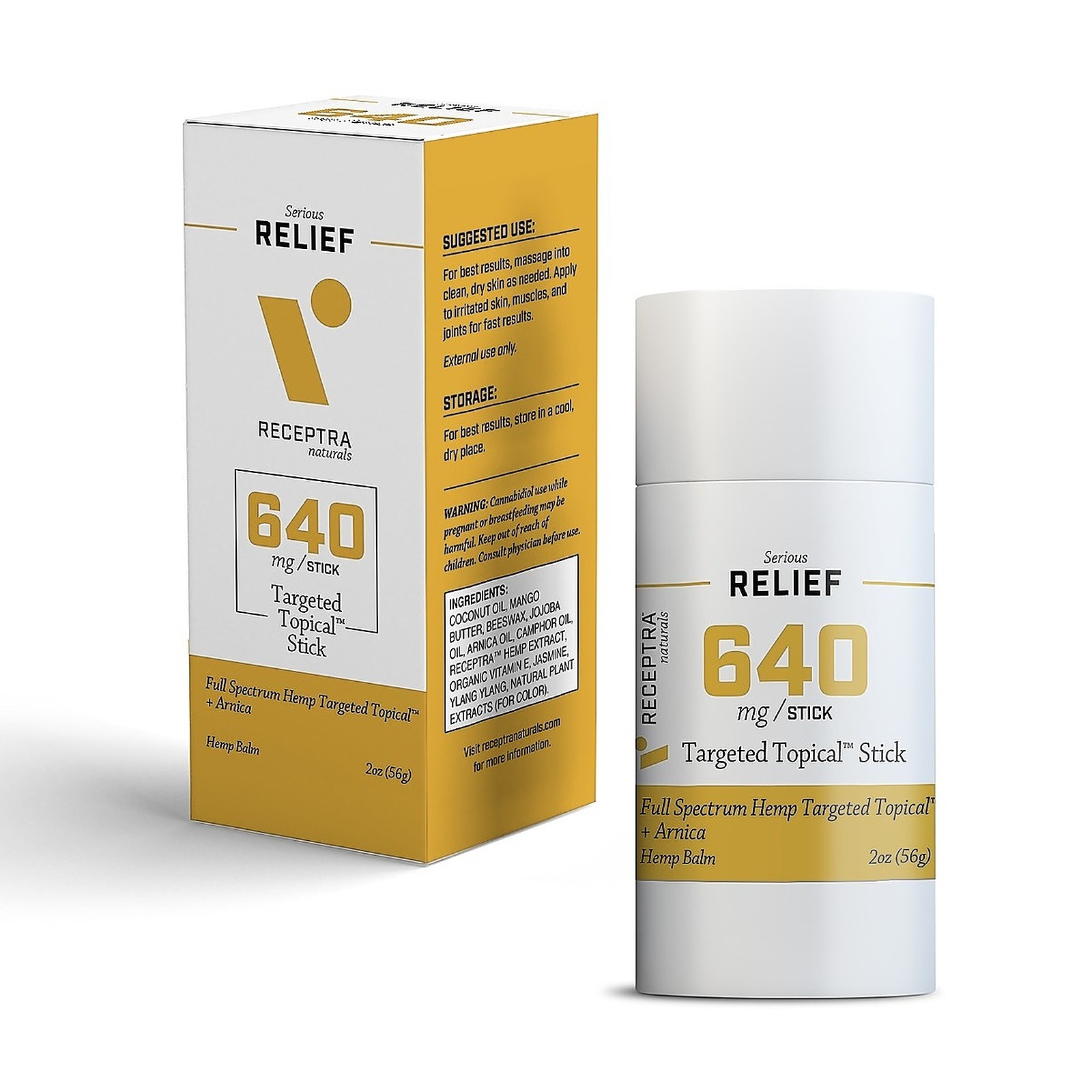 RECEPTRA: Relief + Arnica Targeted Topical Stick 640mg | Leafly