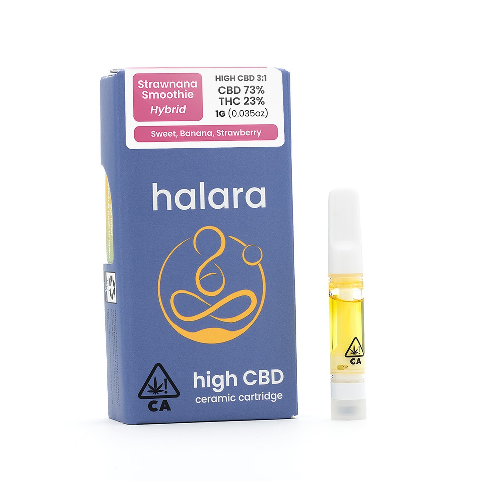 Halara: High CBD 3:1 - Strawnana Smoothie 1G Cartridge | Leafly