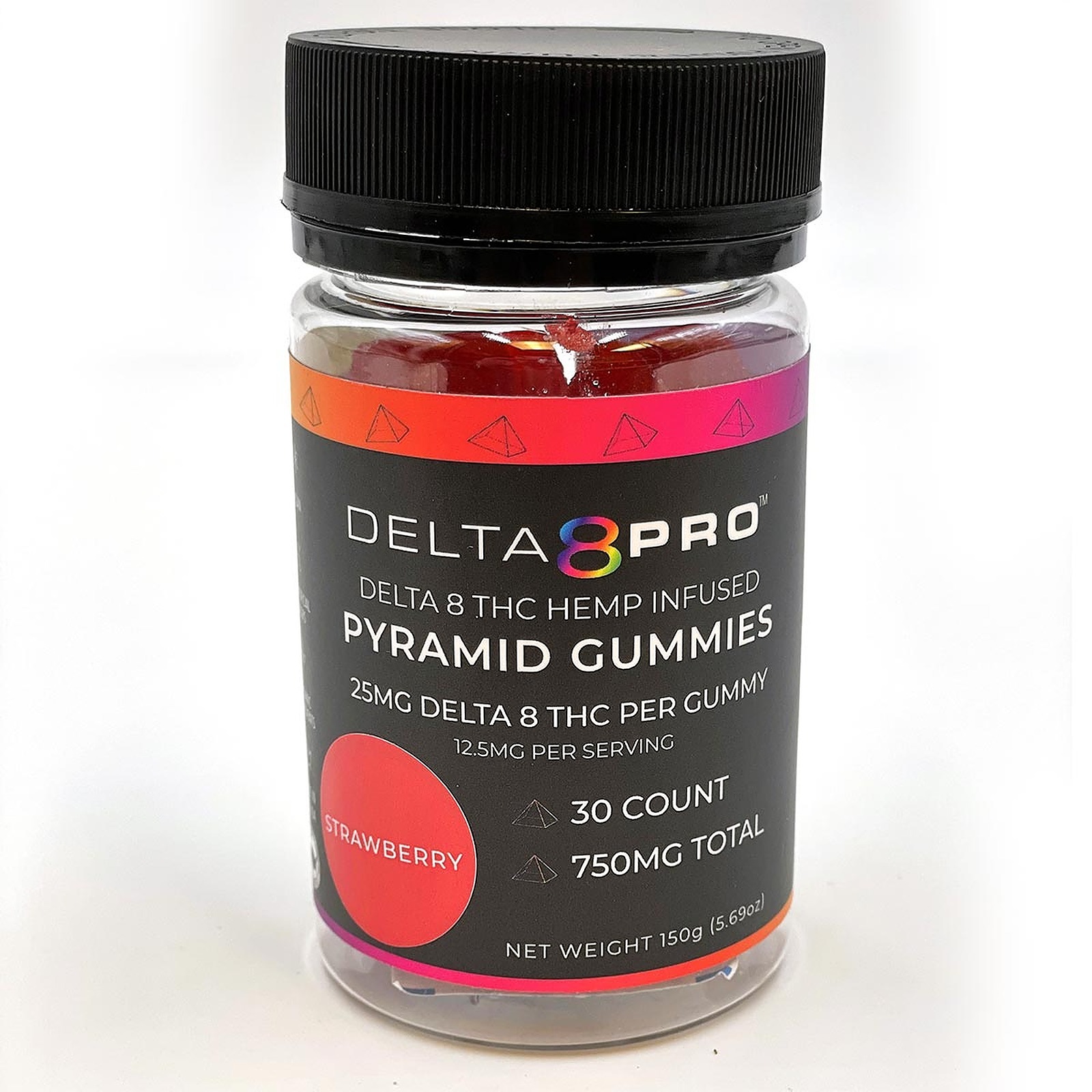Delta 8 Pro: Delta-8 THC Gummies 25mg - Strawberry 30 Count | Leafly