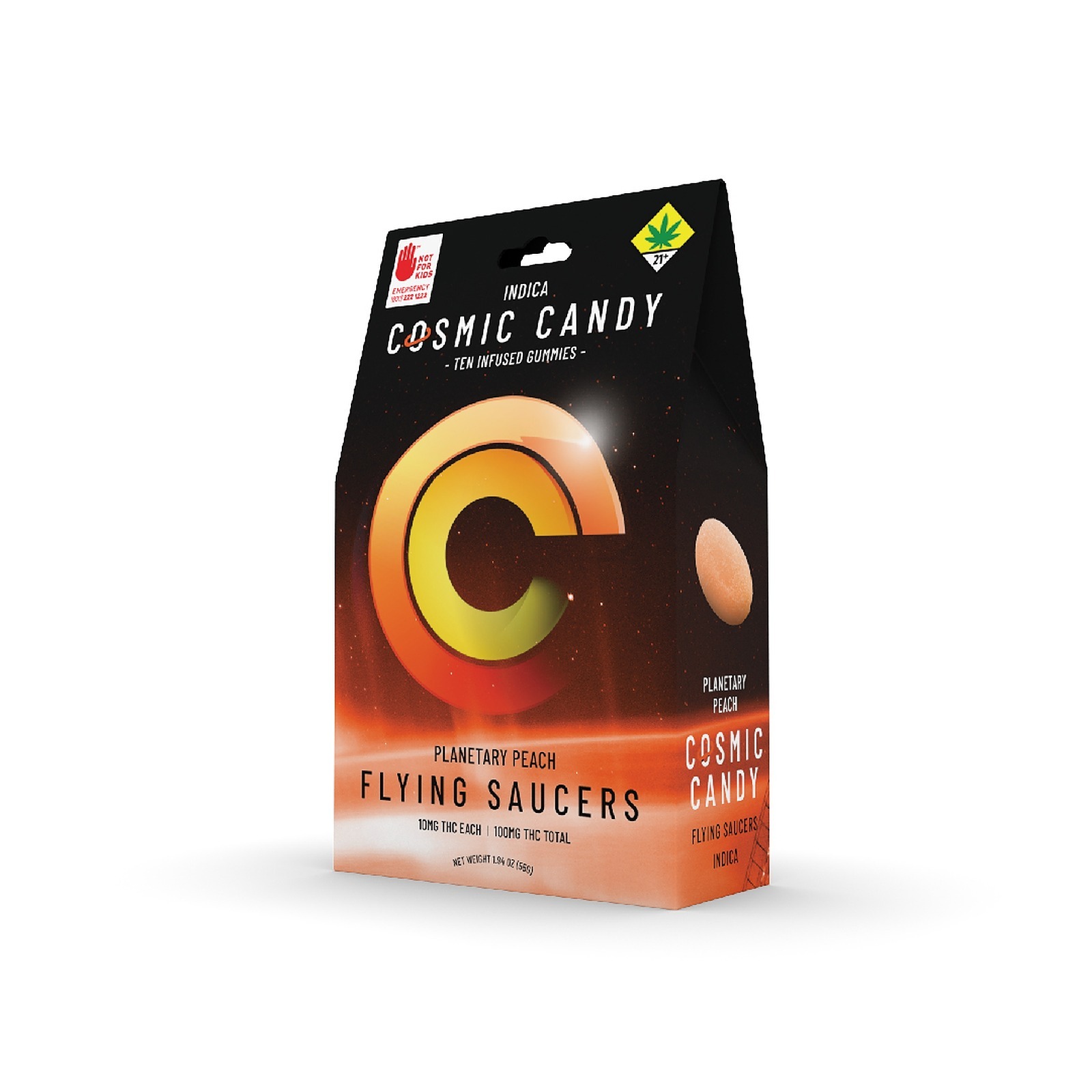 Cosmic Candy: Cosmic- Planetary Peach Indica 100mg | Leafly