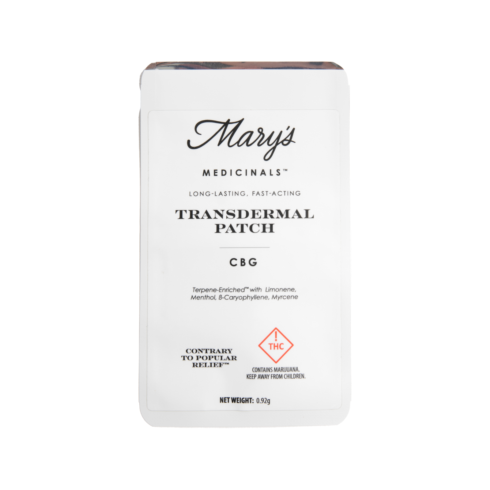 Mary's Medicinals: CBG Transdermal Patch | Leafly