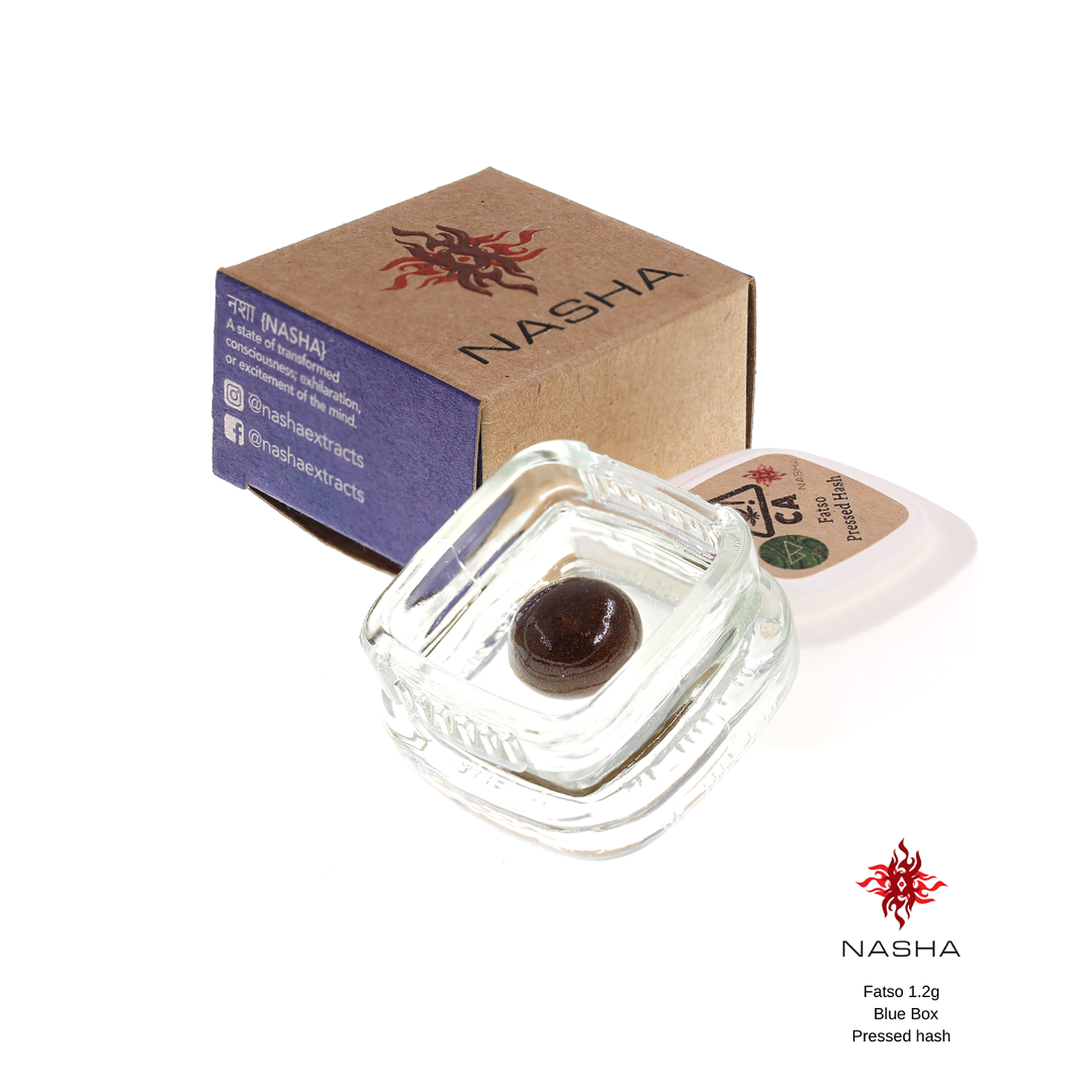 NASHA: Fatso 1.2g Blue Pressed Hash (Whitethorn Valley) | Leafly