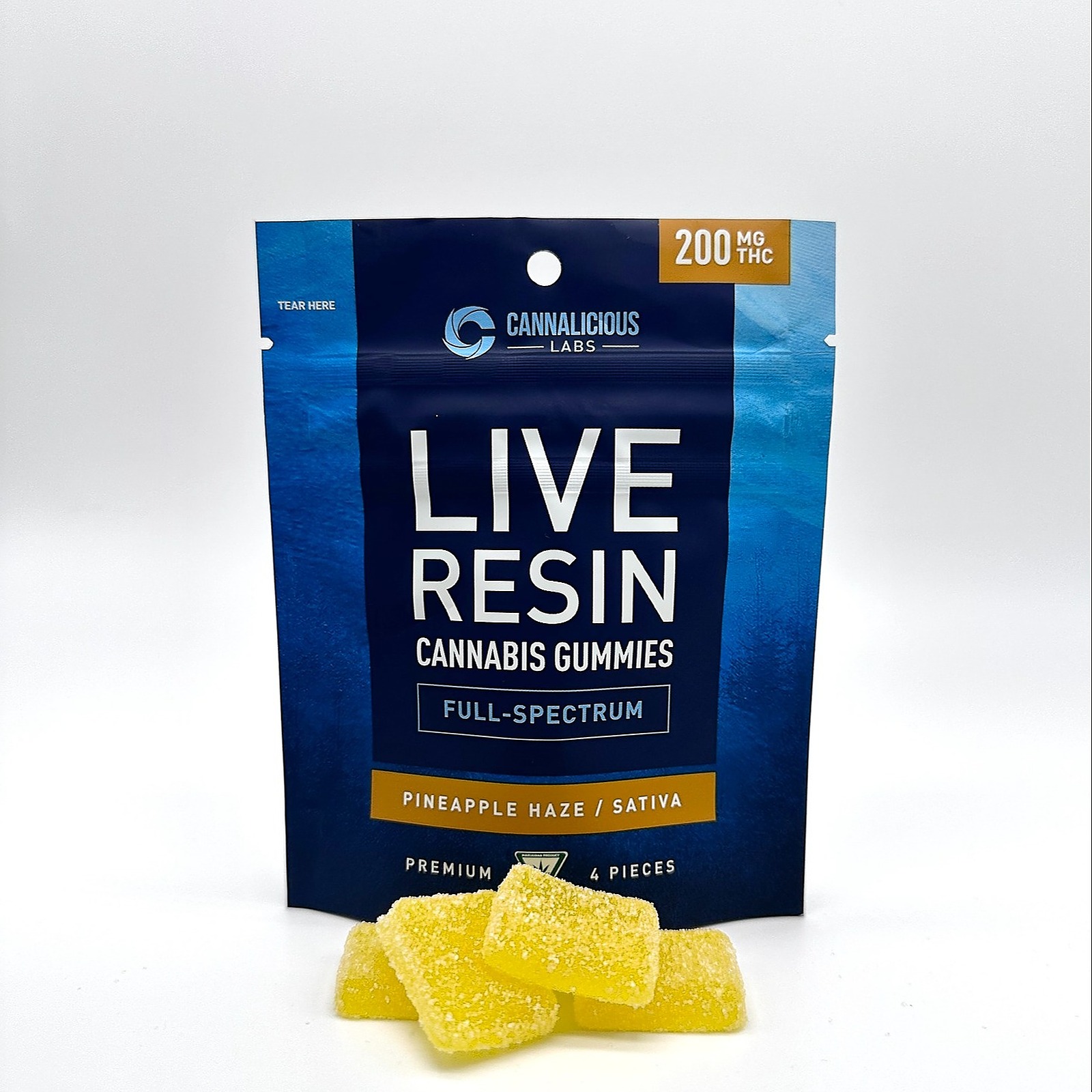 Cannalicious Labs: Live Resin Gummy - Pineapple Haze - High Dose | Leafly