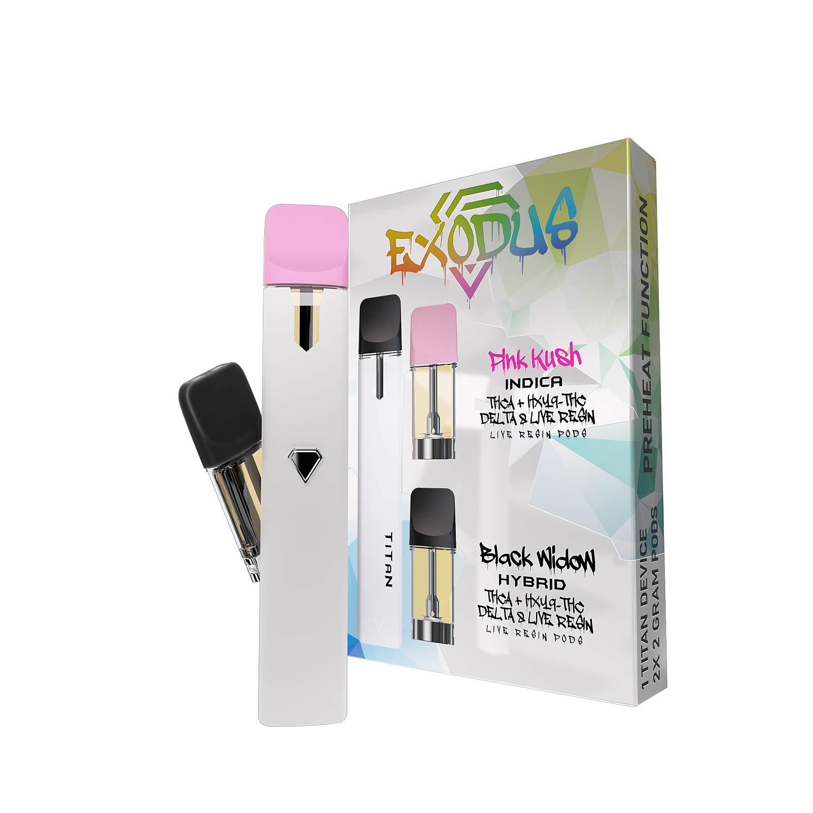 Exodus - Exoclub: Titan Device + 2G Pods THC-A + HXY9-THC + Delta 8 ...