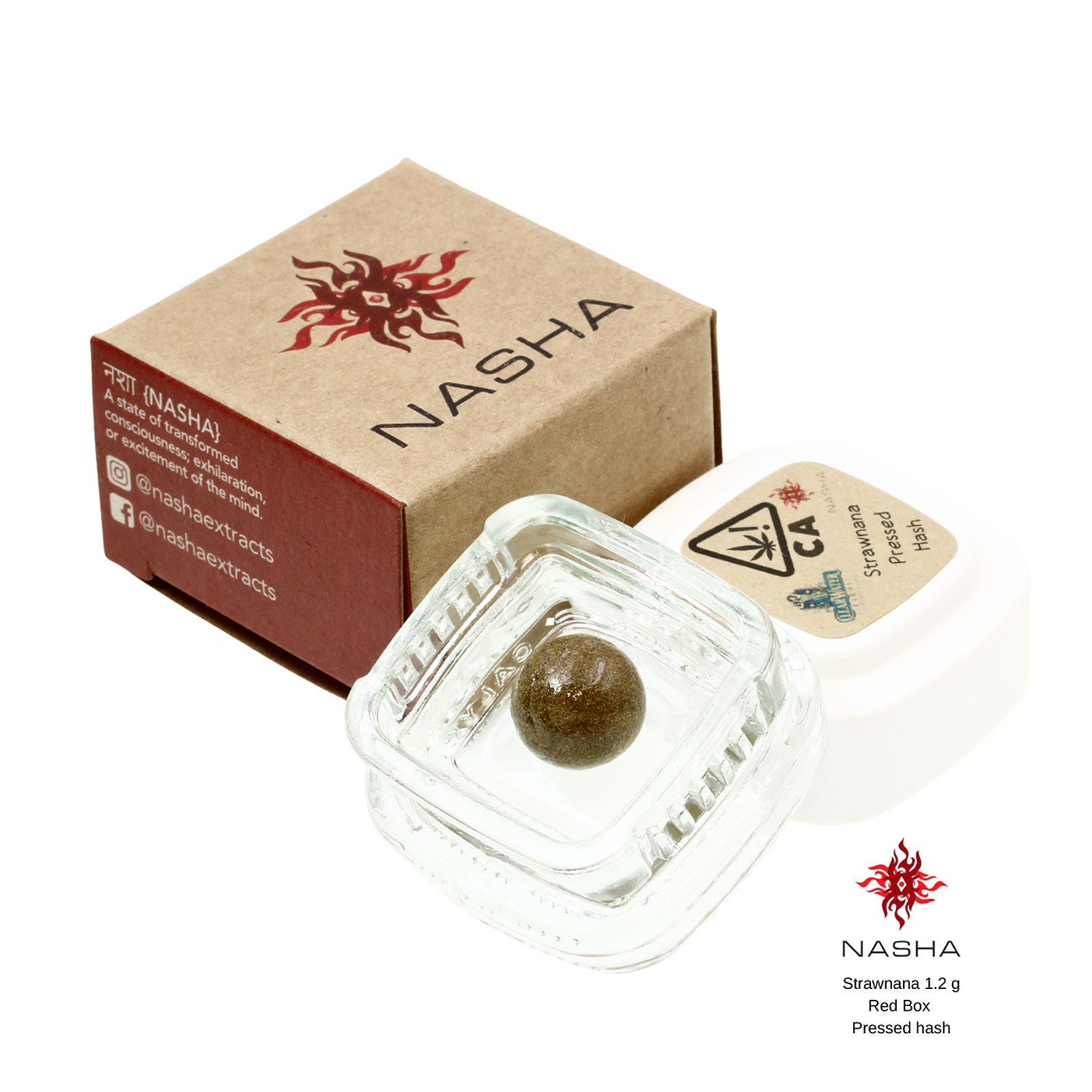 NASHA: Strawnana 1.2g Red Pressed Hash (Clear Water Farms) | Leafly