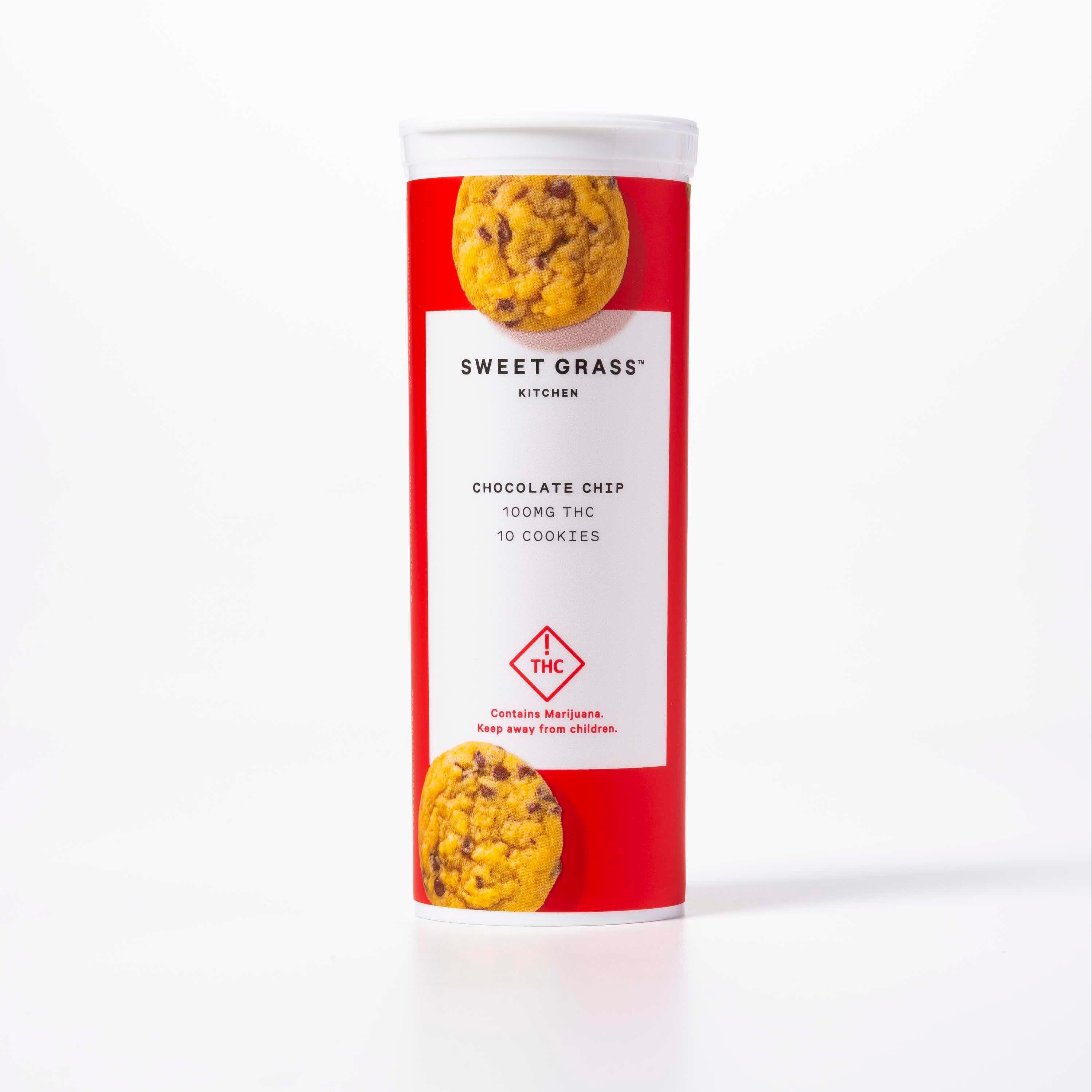 Sweet Grass: Chocolate Chip Cookies 100mg 10-pack | Leafly