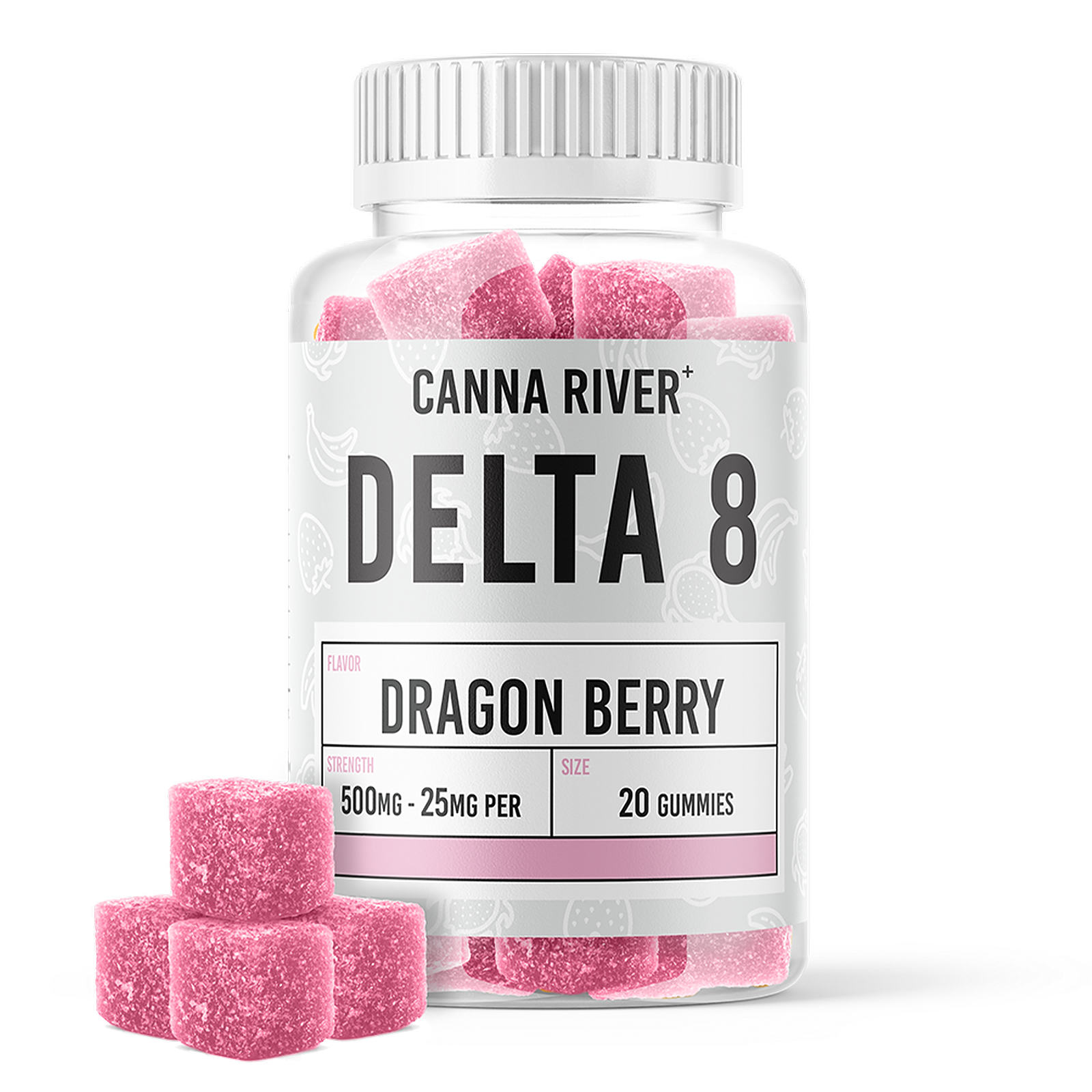 Canna River: D8 Gummy - Dragon Berry / 500mg / 20 Gummies | Leafly