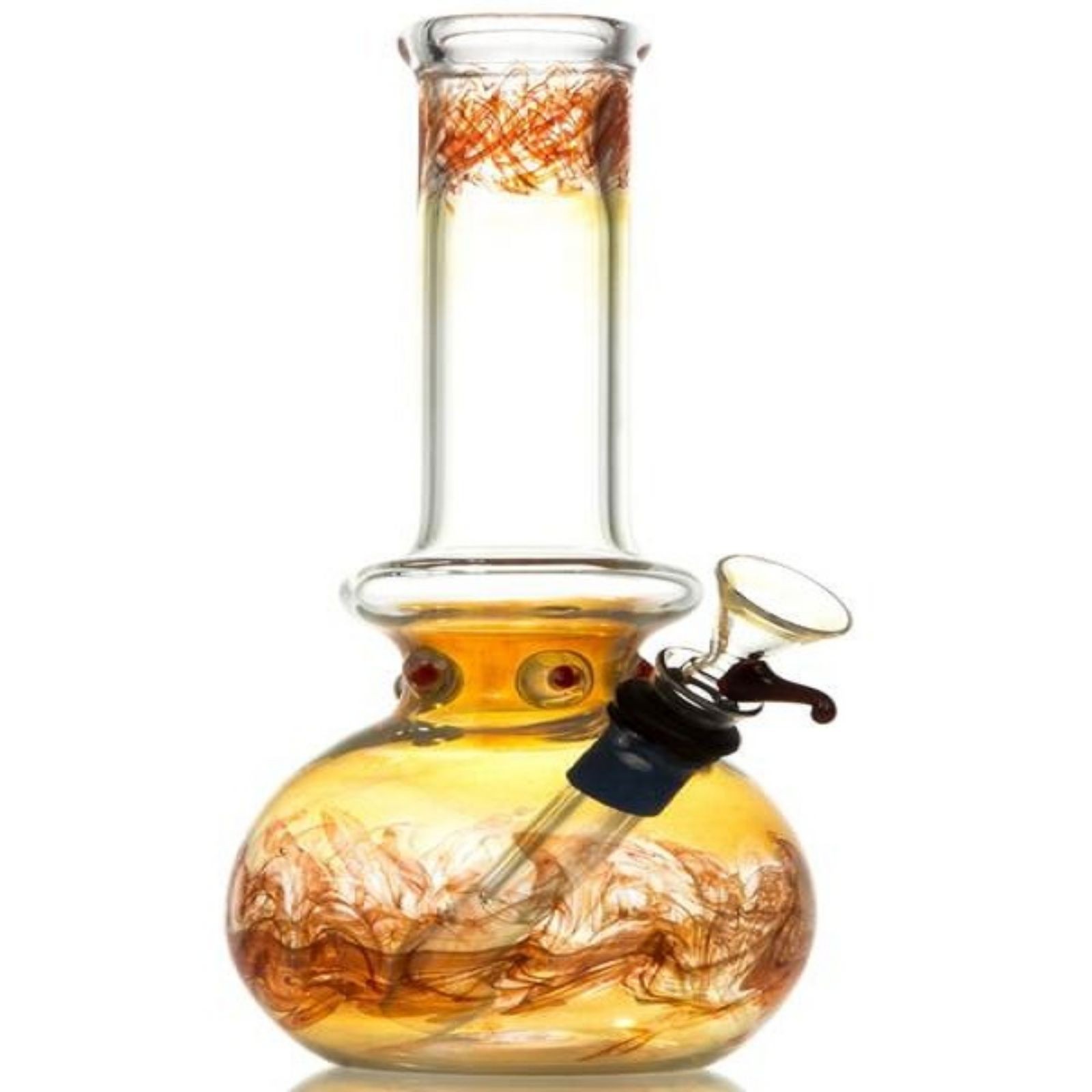 Stash Lab Technologies: 8" Raked Burnt Orange Fumed Beaker Bong | Leafly