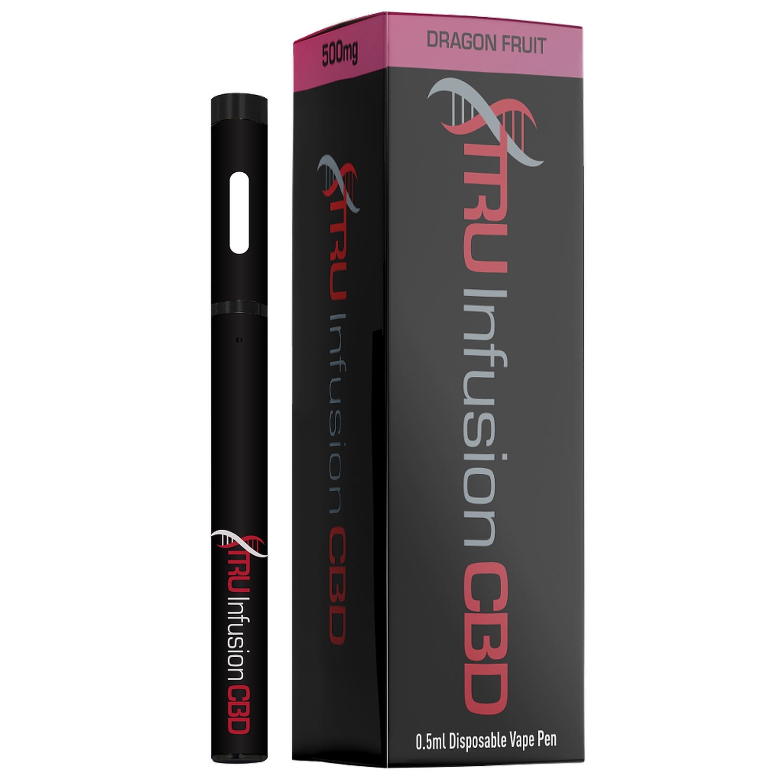 TRU Infusion: Dragon Fruit Disposable CBD Vape 0.5g | Leafly
