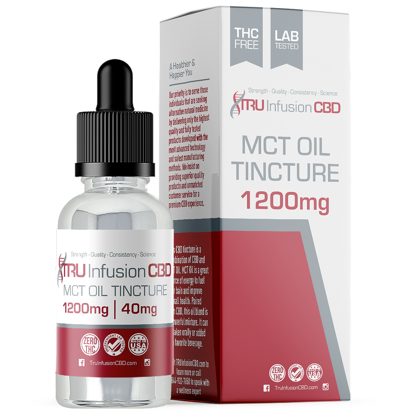 TRU Infusion: CBD MCT Oil Tincture 1200mg | Leafly