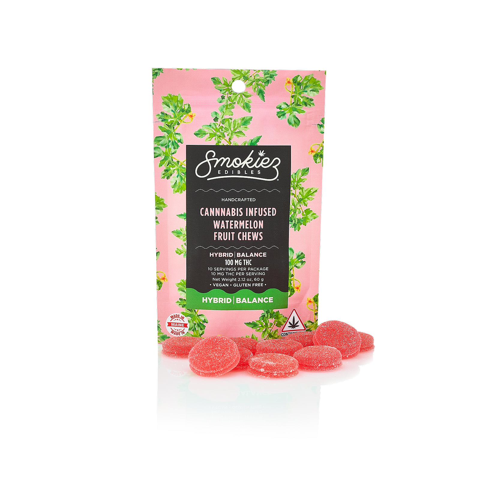 Smokiez Edibles: Smokiez HYBRID Watermelon Fruit Chews - 100mg 10pk ...