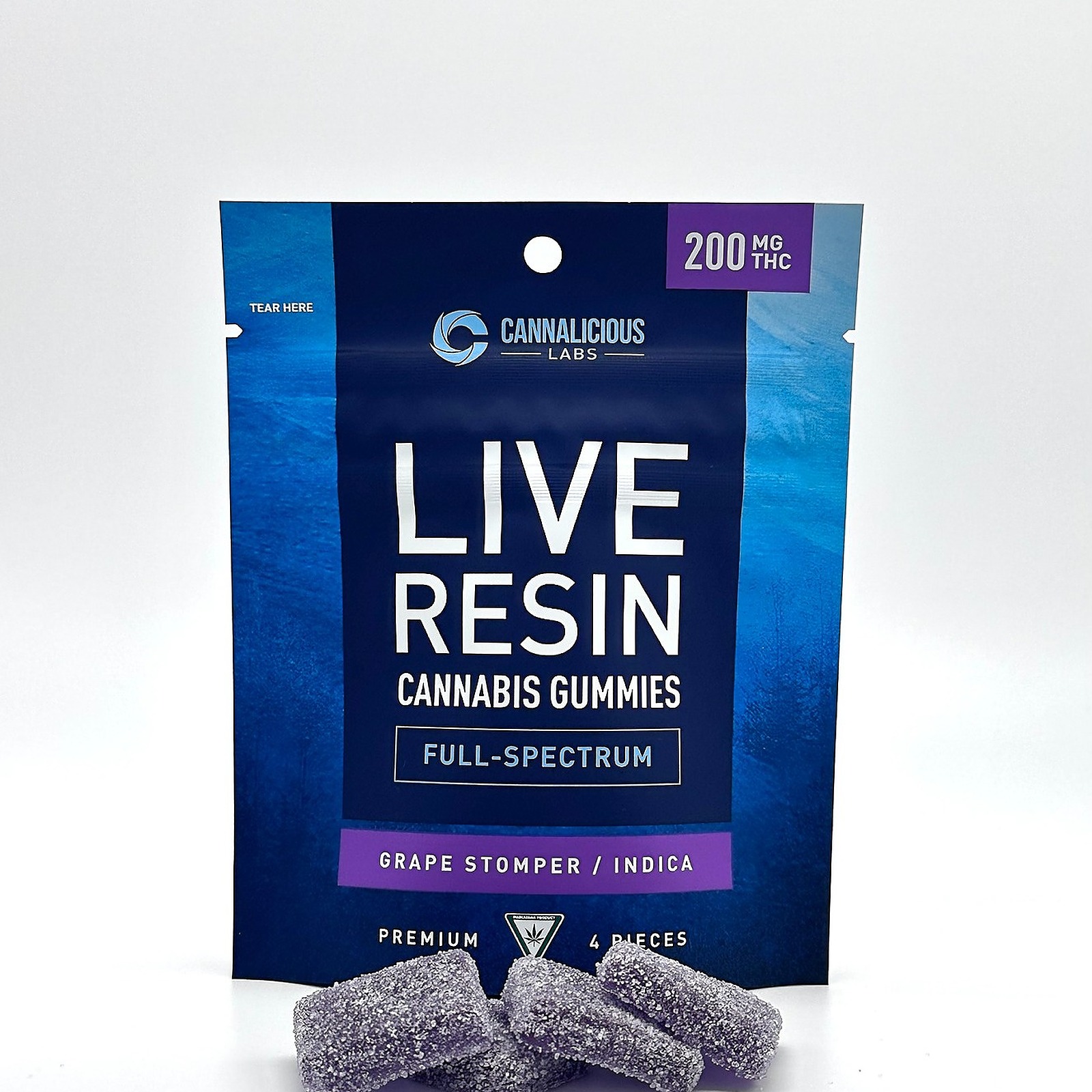 Cannalicious Labs: Live Resin Gummy - Grape Stomper - High Dose | Leafly